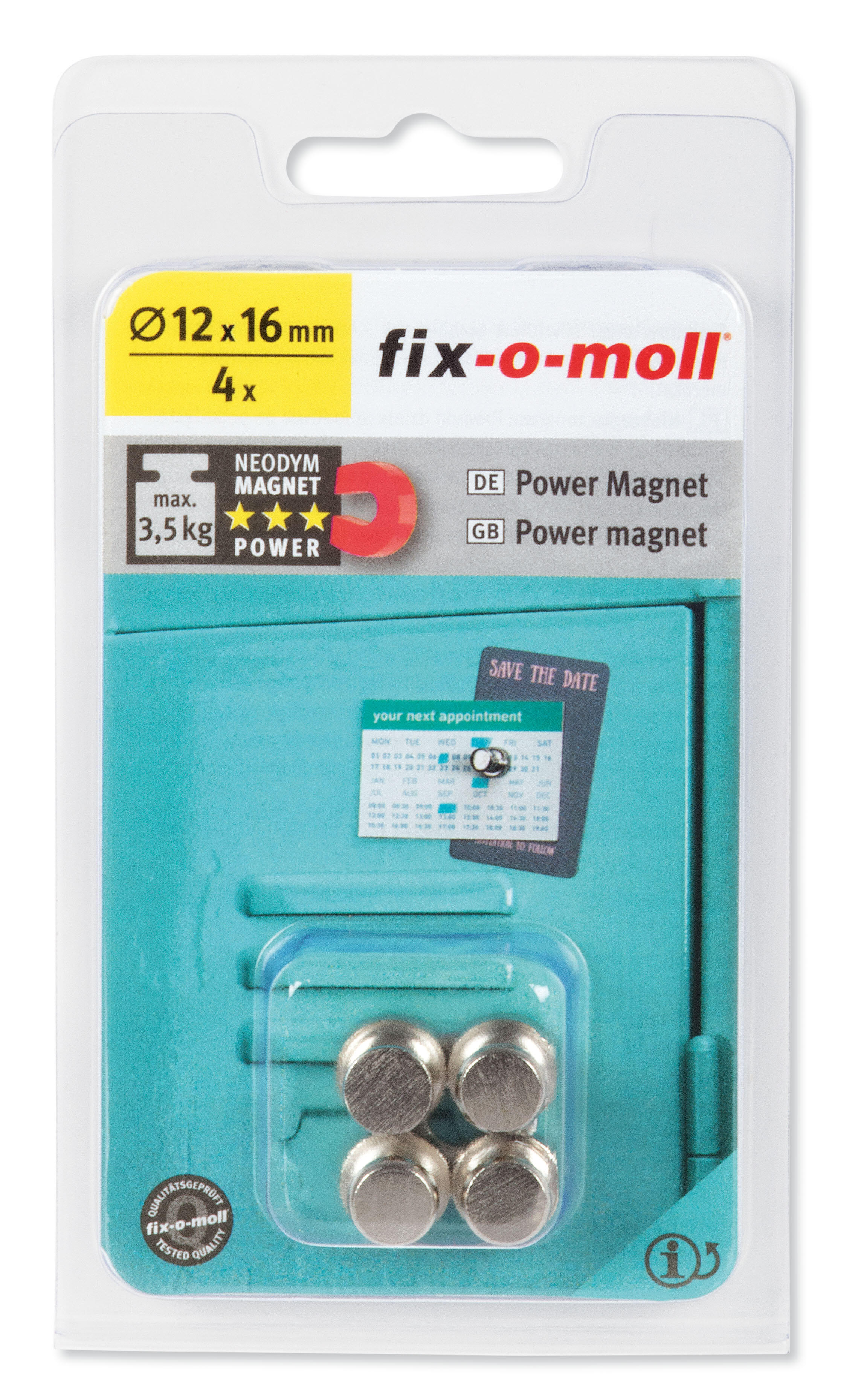 Aimant argent FIX-O-MOLL Produit sans nom de série, Diam.12 mm | Leroy ...