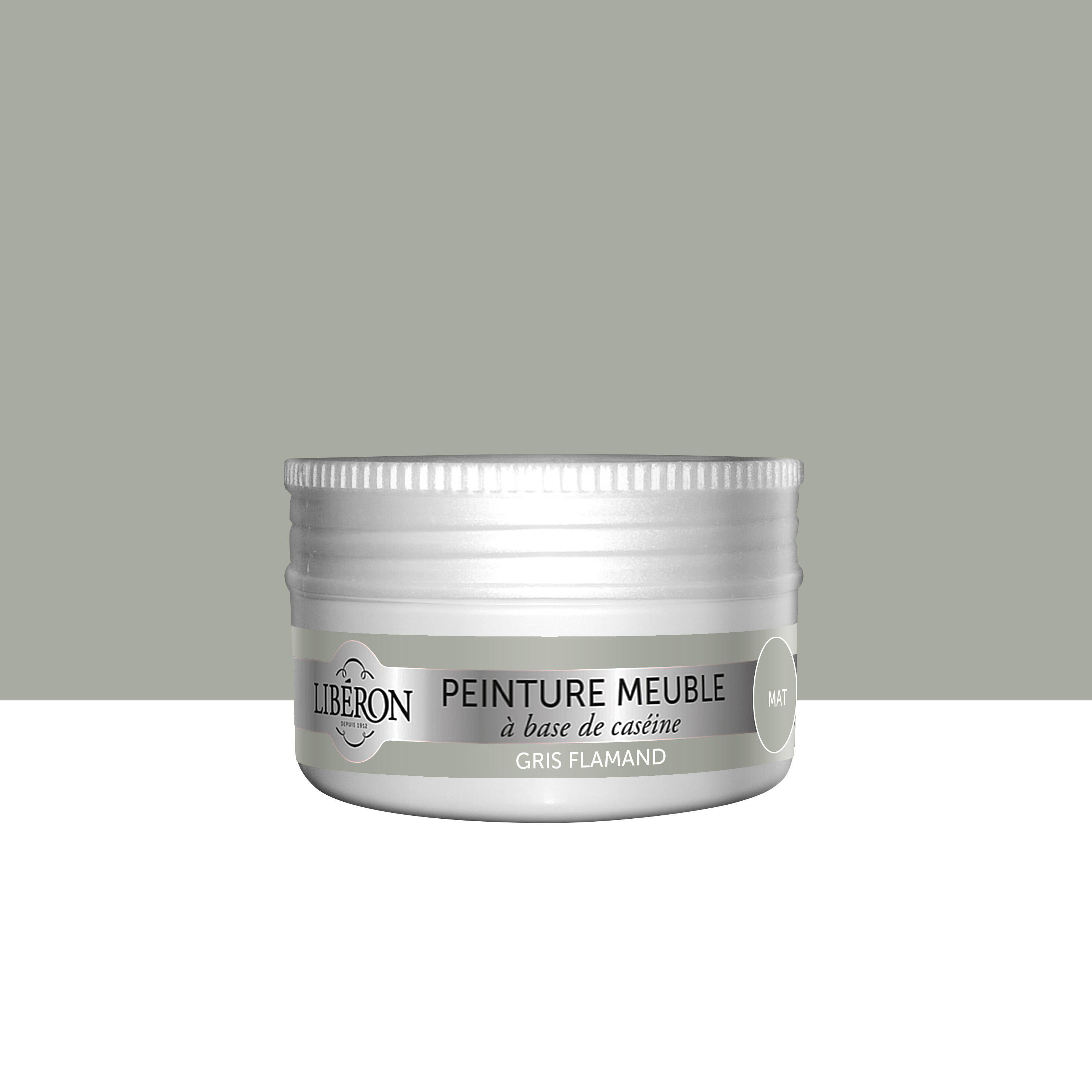 Peinture meuble et boiserie Caséine LIBÉRON gris flamant mat 75ml ...
