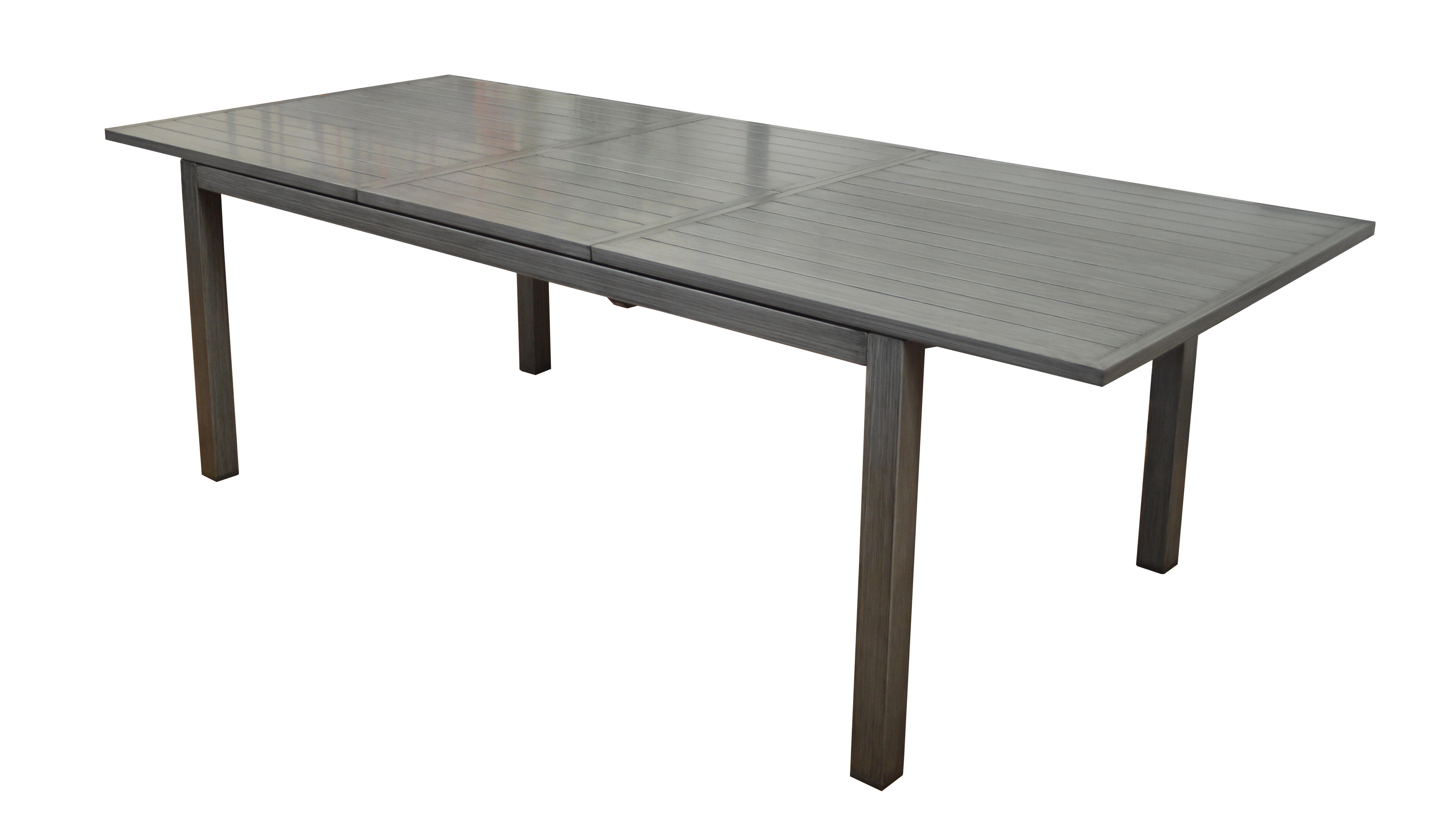 Table en aluminium Antibes gris proloisirs 160/220 x 90 cm | Leroy Merlin