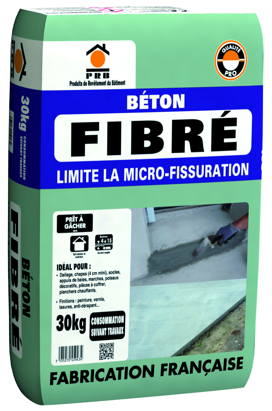 Béton fibré PRB, 30 kg | Leroy Merlin