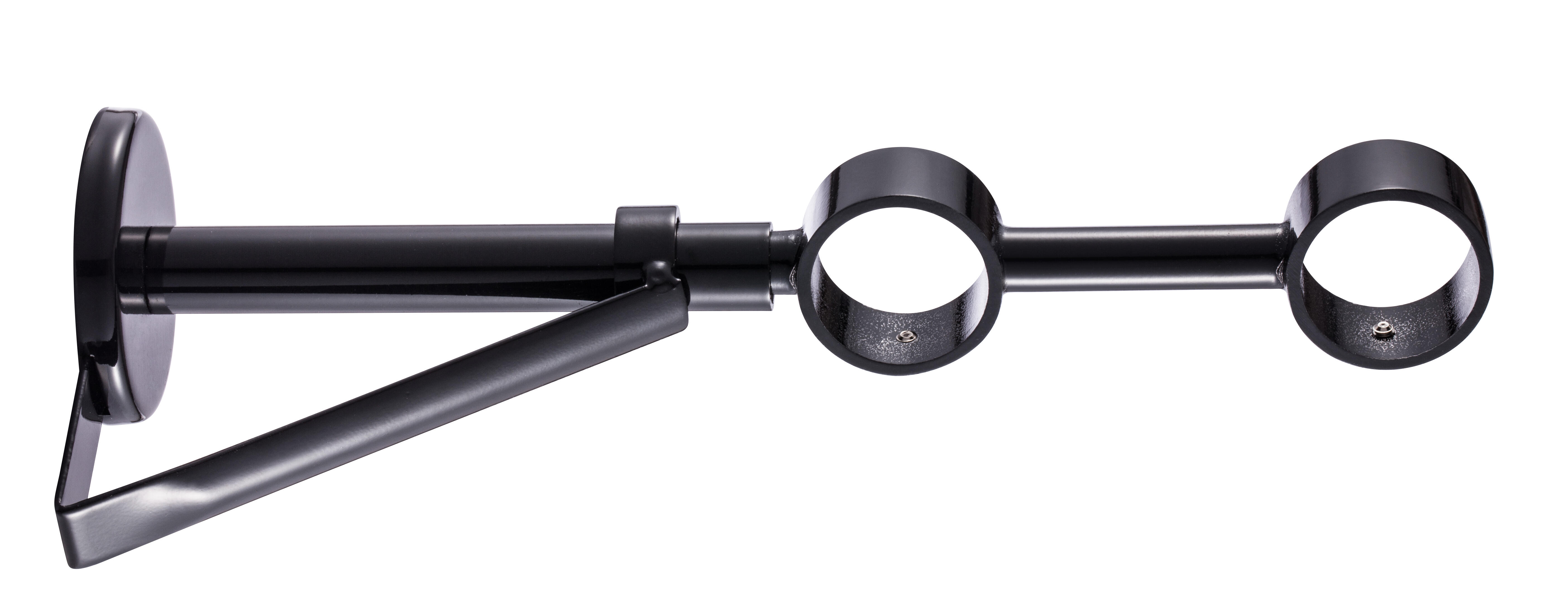 1 support double tringle à rideau City, 20/28 mm noir brillant INSPIRE | Leroy Merlin