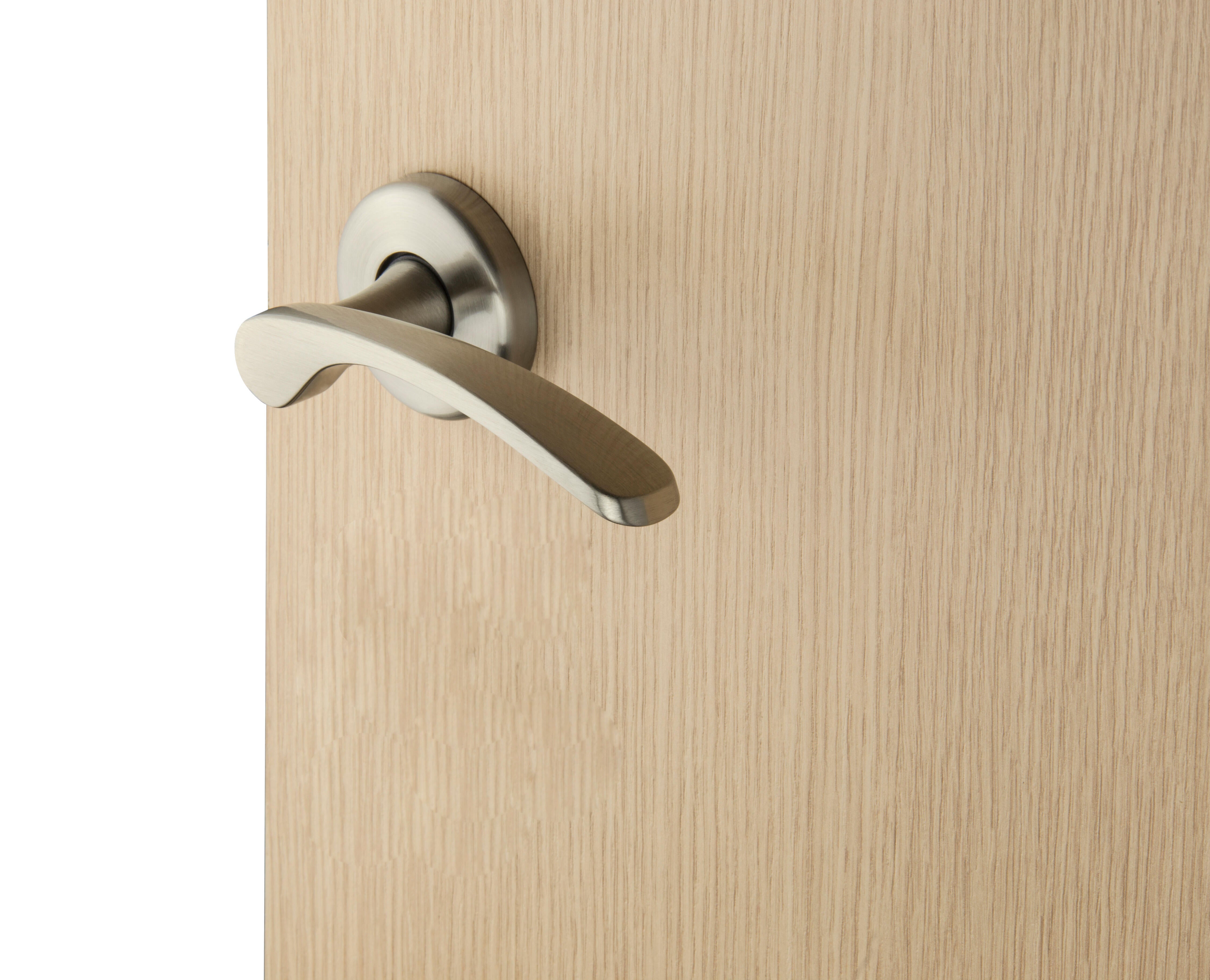 2 poignées sur rosace ALPERTEC Eva/soho gris, laiton sans trou | Leroy ...