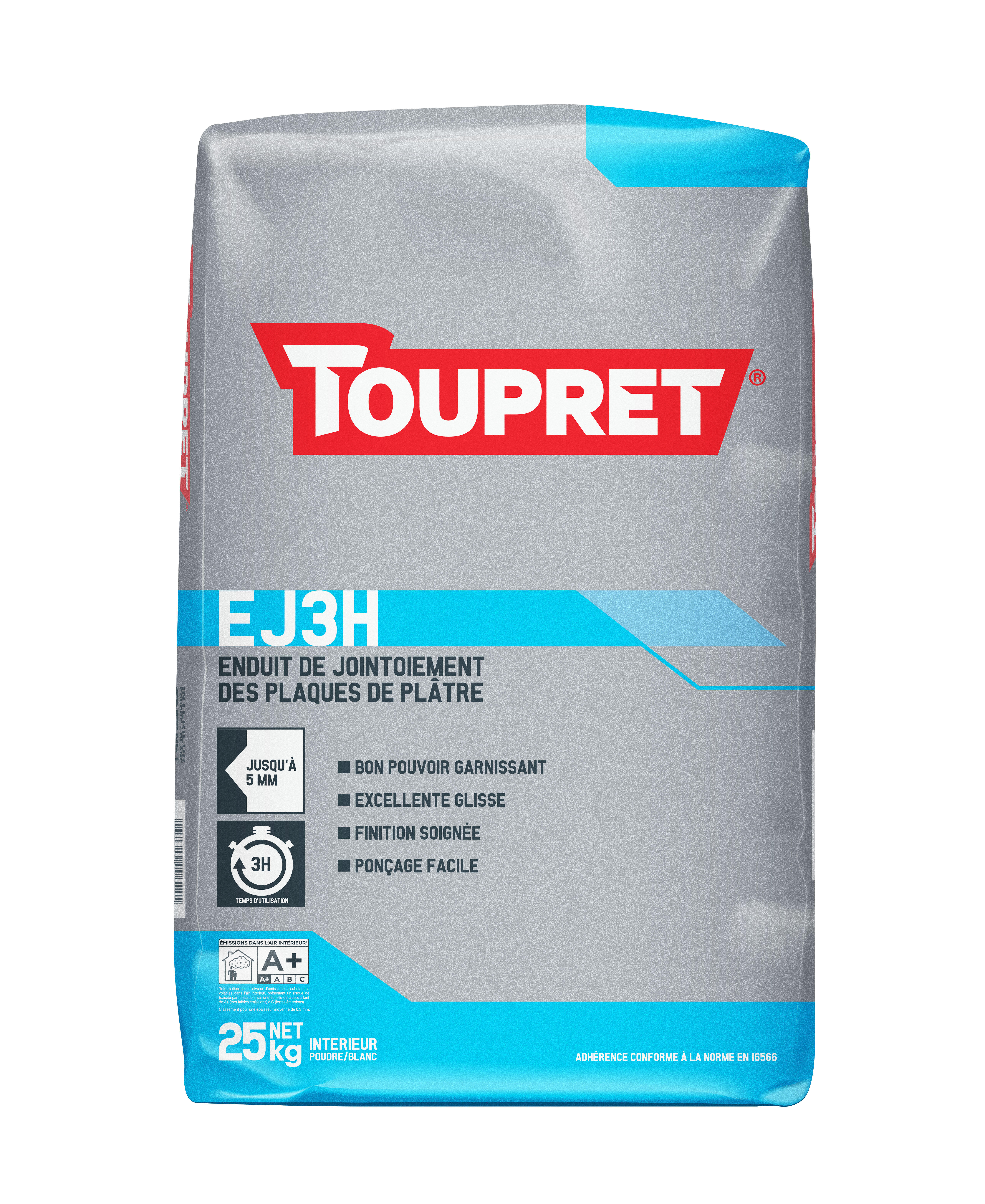 Enduit pour bande à joint en poudre Ej3h TOUPRET blanc 25 kg | Leroy Merlin