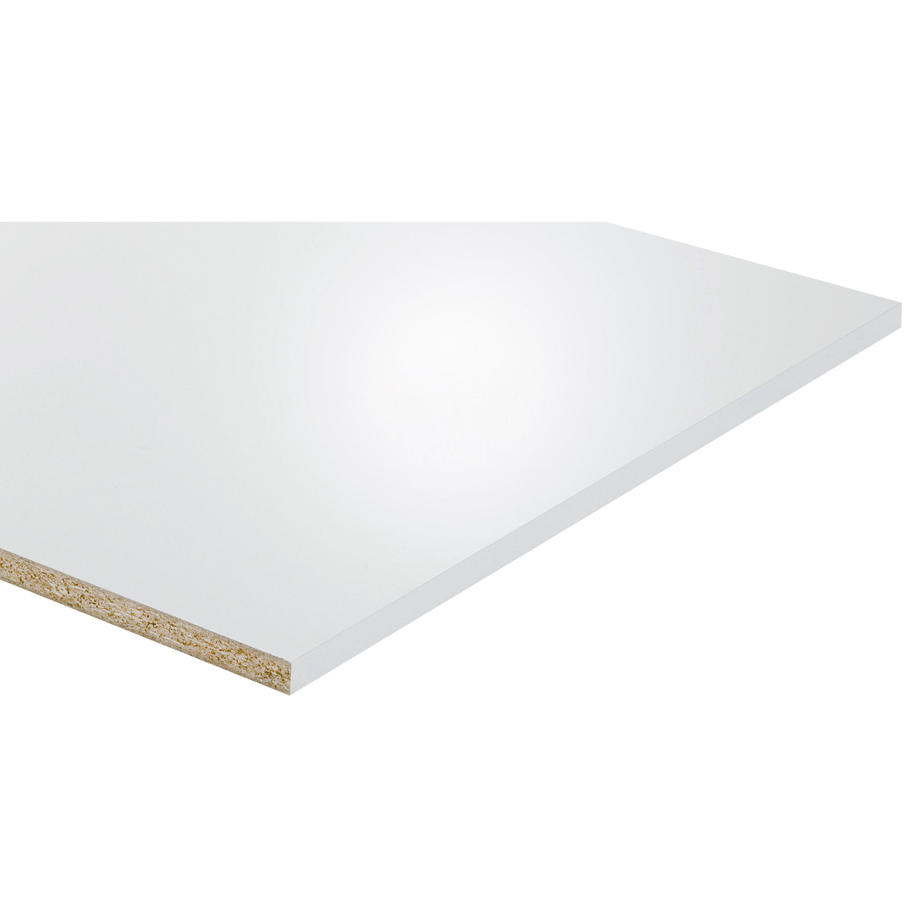 Tablette mélaminé glossy blanc, L.250 x l.60 cm x Ep.18 mm | Leroy Merlin