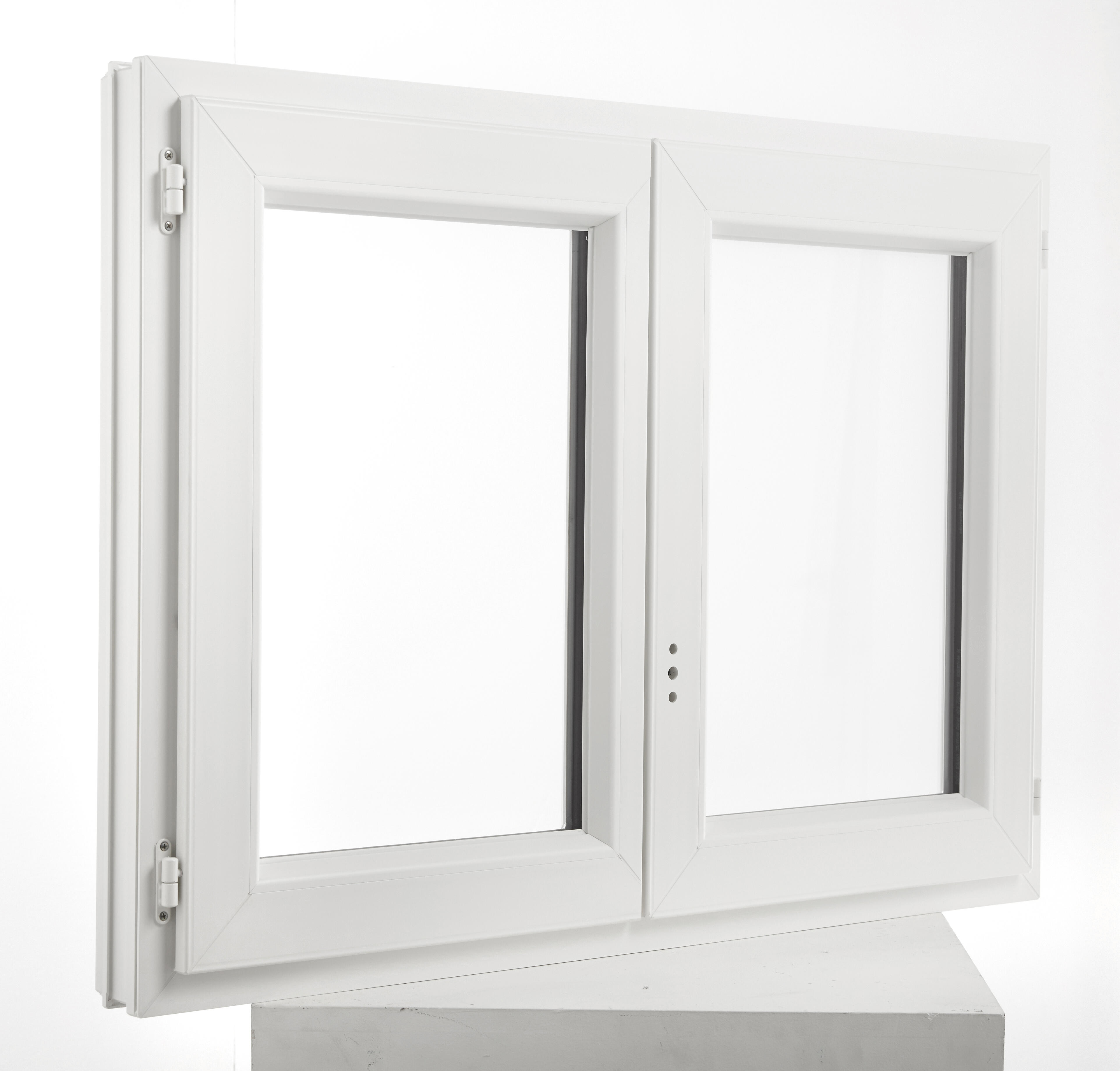 Fenêtre PVC Essentiel H.75xl.120cm 2 vantaux blanc | Leroy Merlin