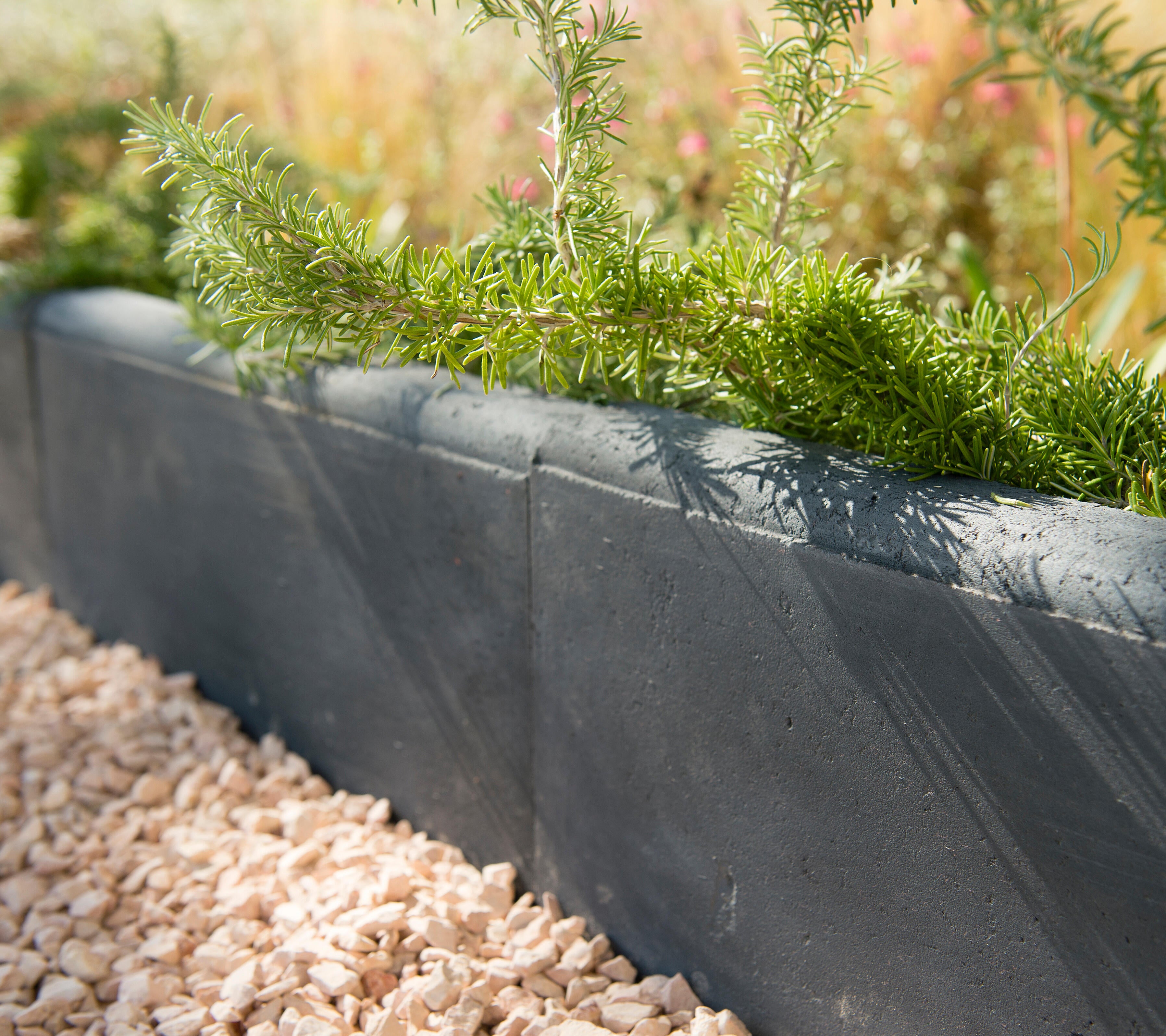 Bordure droite Boh16ga béton gris ardoise, H.16 x L.50 cm | Leroy Merlin