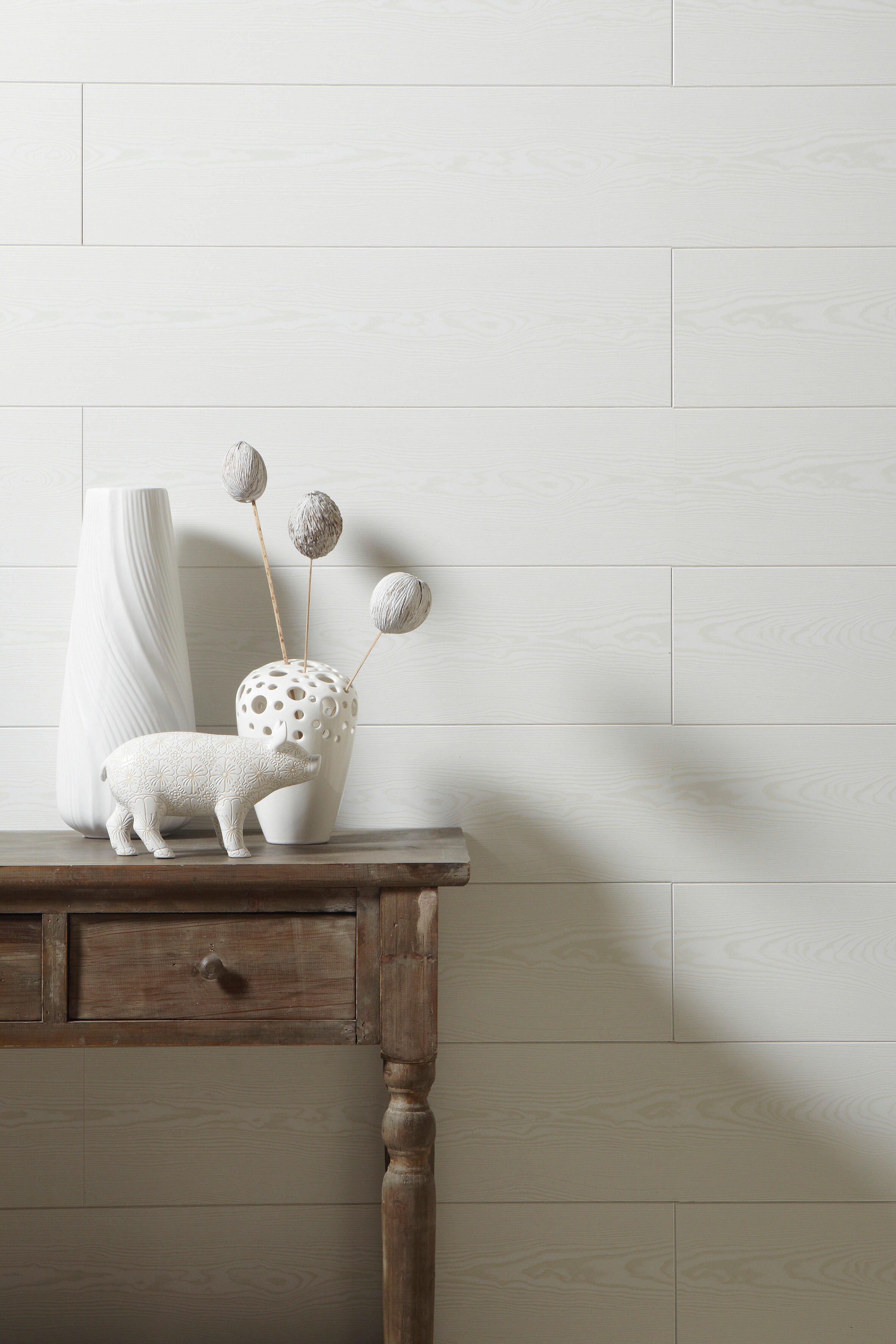 Lambris MDF revêtu, décor sapin blanc KOSCHE, L.129 x l.19 cm | Leroy ...