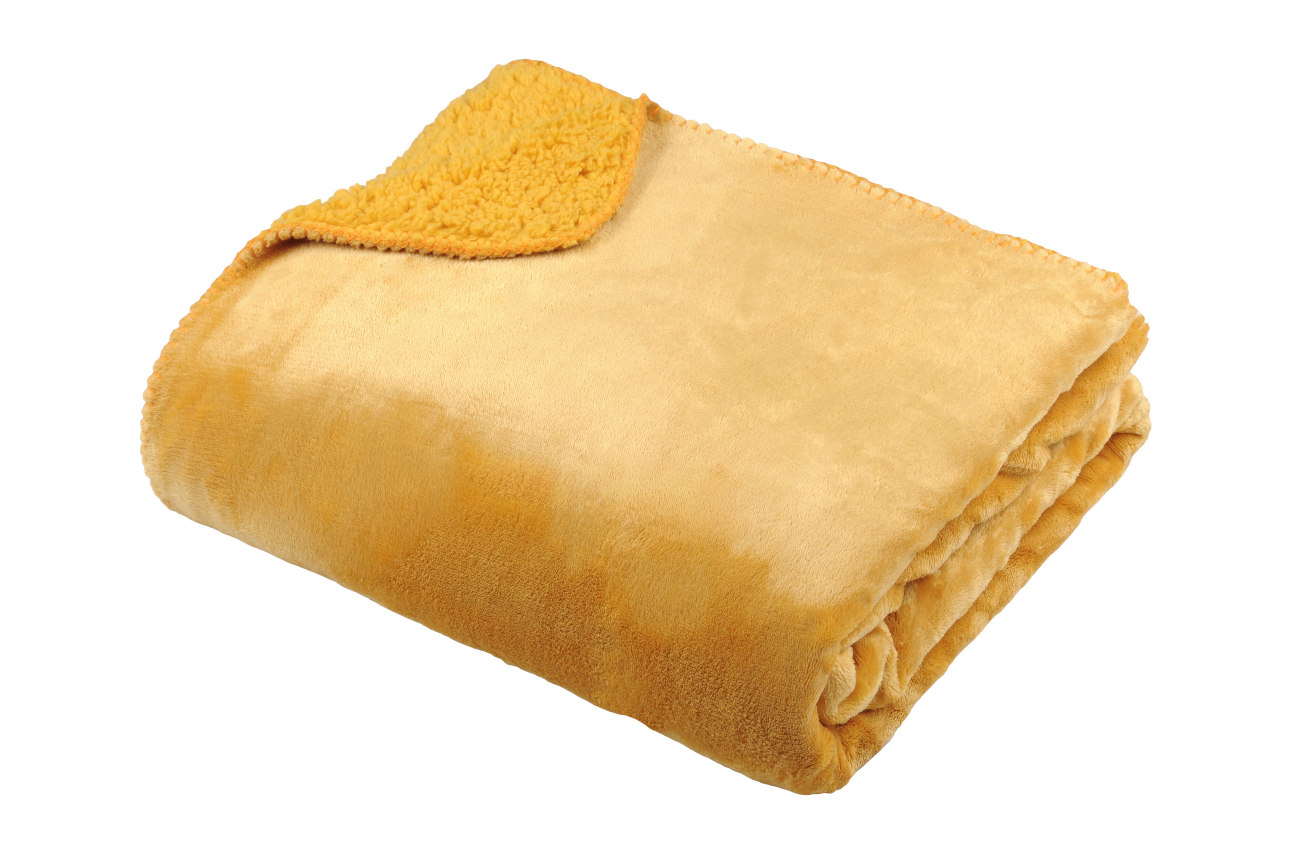 Plaid Toronto, jaune / doré l.130 x L.160 cm | Leroy Merlin