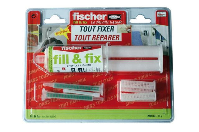Kit de réparation de fixation Fill & Fix FISCHER pour multi-matériaux | Leroy Merlin