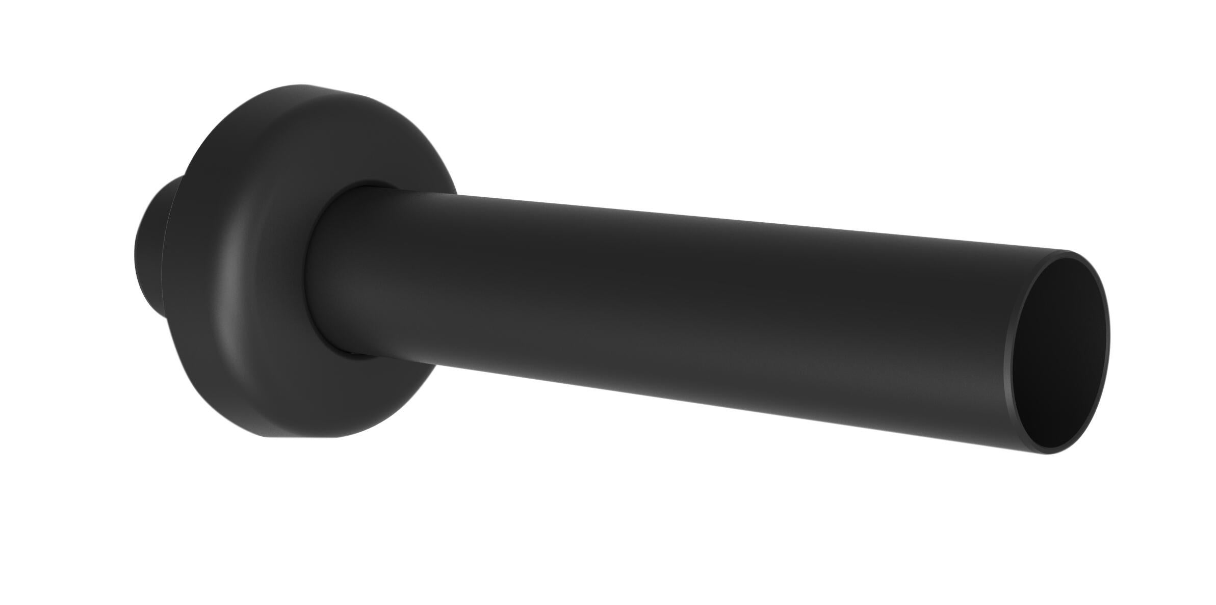 Sortie murale plastique noir D.32 mm + Rosace plastique D.70 mm ...