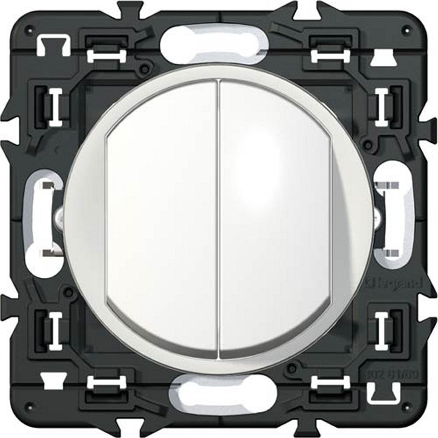 Double interrupteur va-et-vient et prise complet, LEGRAND Céliane ...