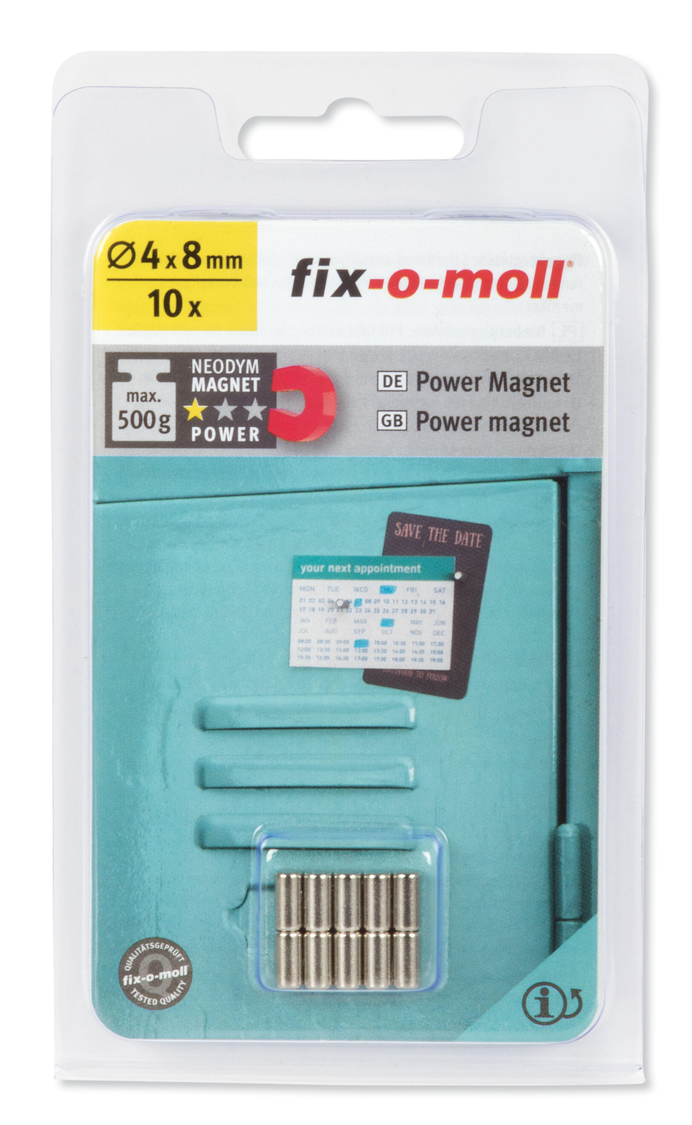Aimant argent FIX-O-MOLL Produit sans nom de série, Diam.4 mm | Leroy ...