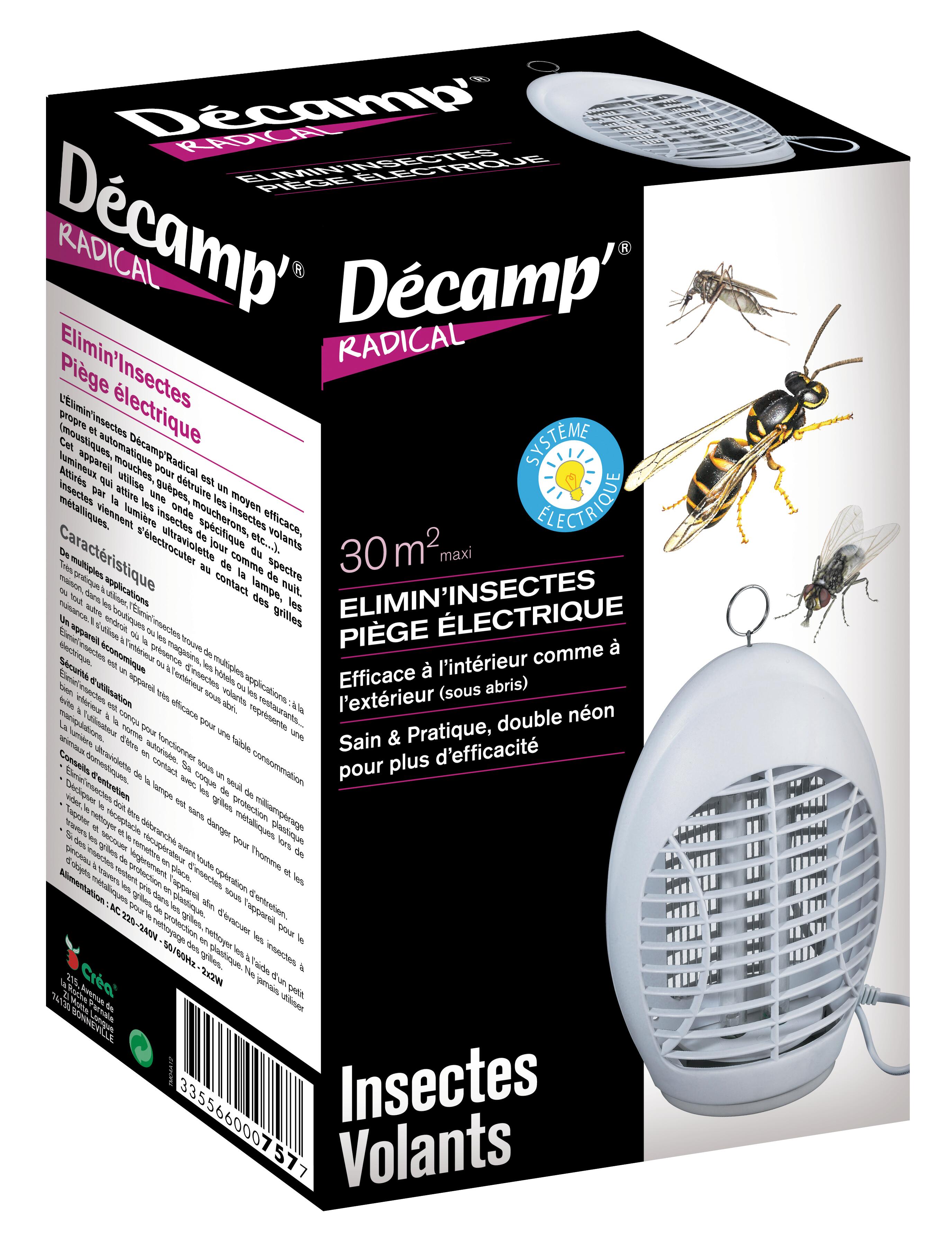 Lampe anti-insectes DECAMP', 1 piège électrique 2 néons | Leroy Merlin