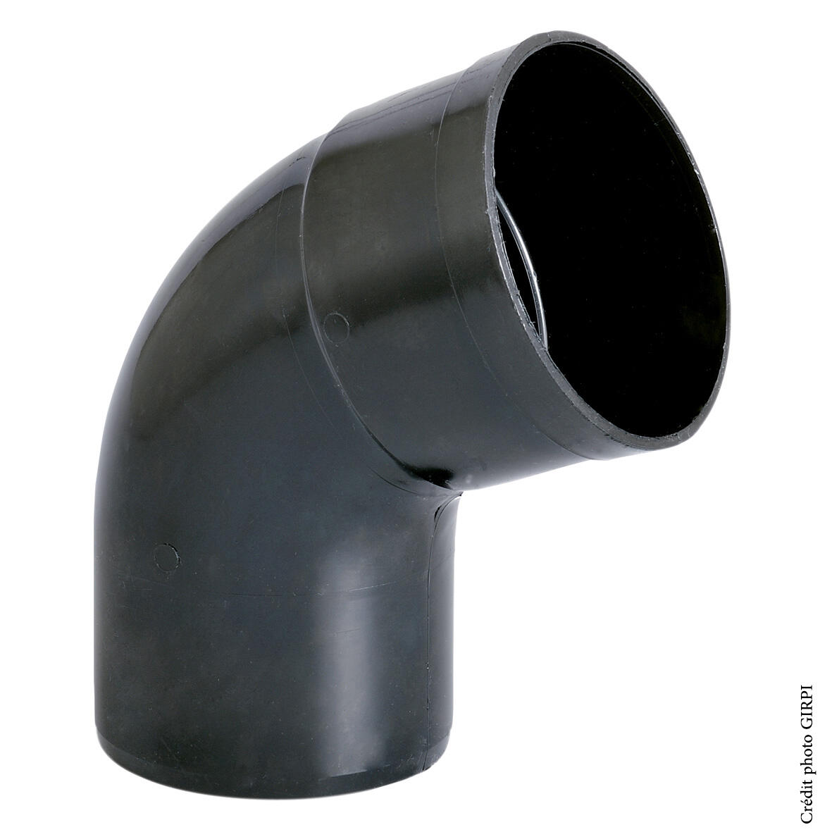 Coude 67.3° pvc noir GIRPI, Dév.25 cm Diam.80 mm | Leroy Merlin