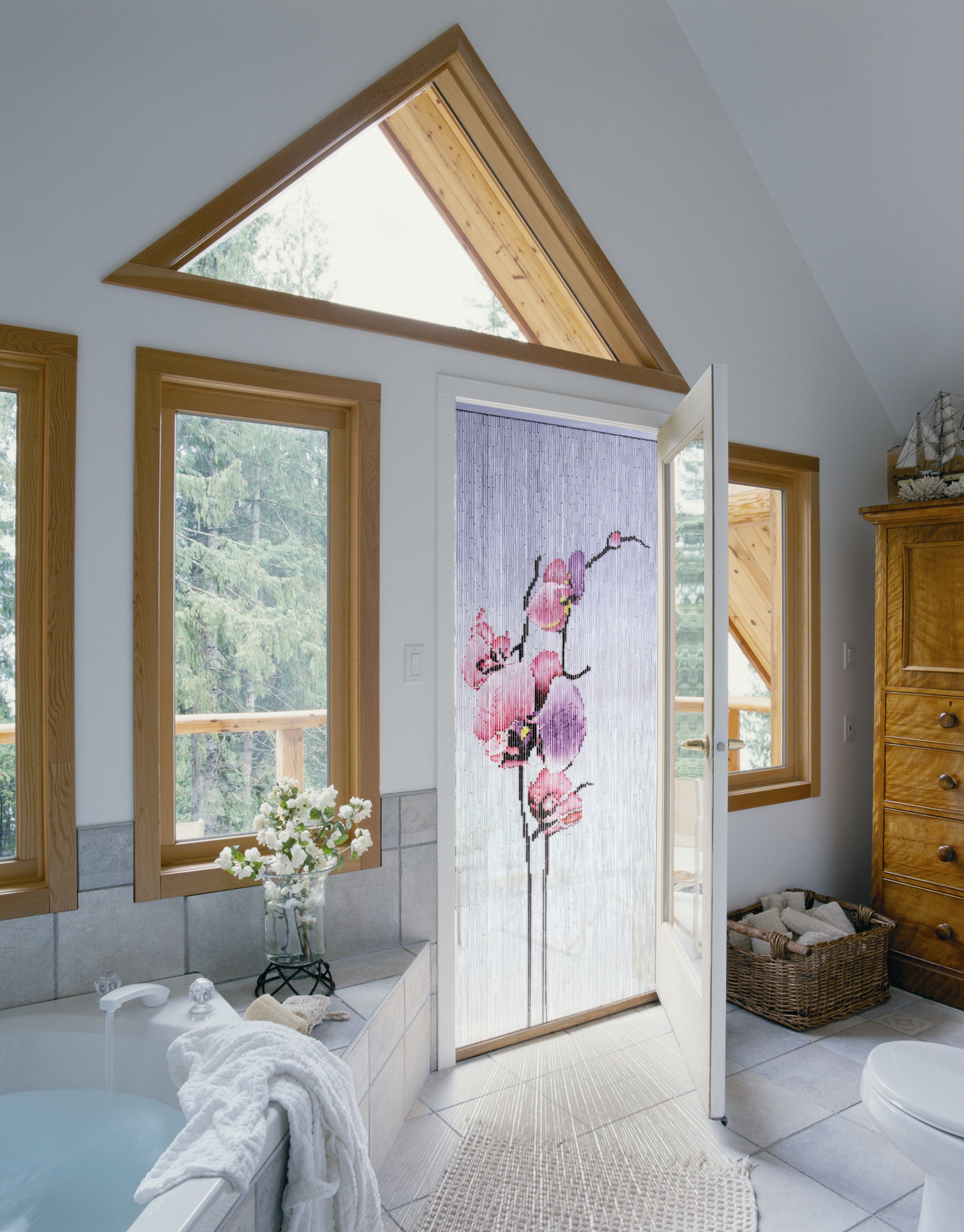 Rideau de porte en bambou, l.90 x H.200 cm, multicolore, E213 phalaen ...