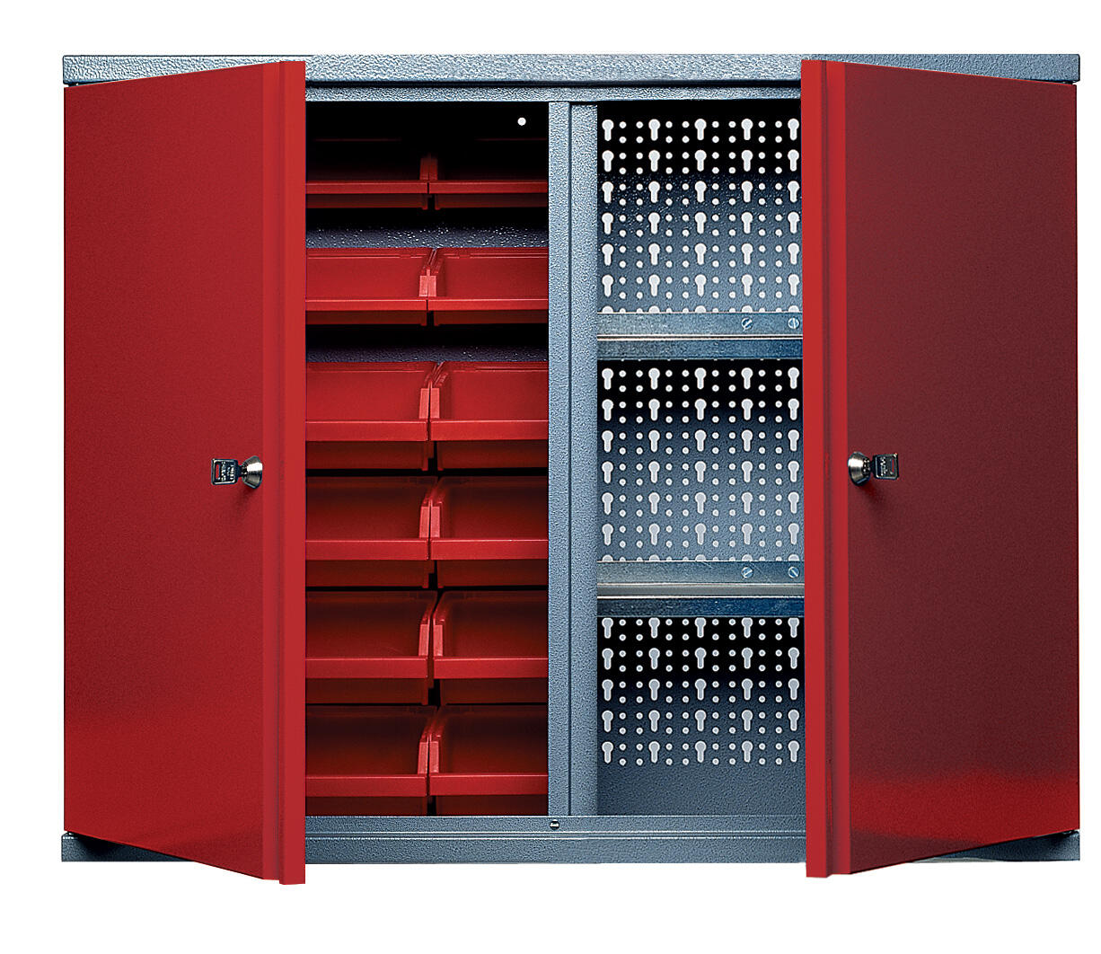 Armoire de rangement avec 18 boîtes à becs en métal rouge KUPPER 60 cm ...