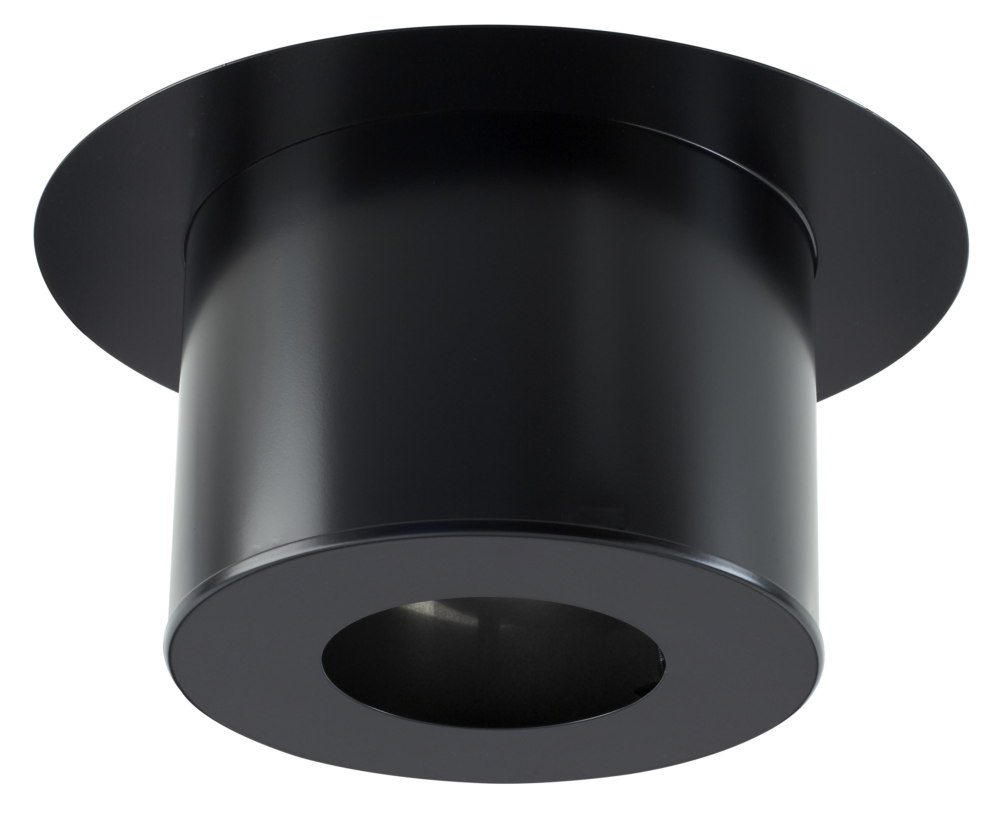 Plaque de finition ronde noire mat plafond, POUJOULAT D.180 mm 47x20cm ...