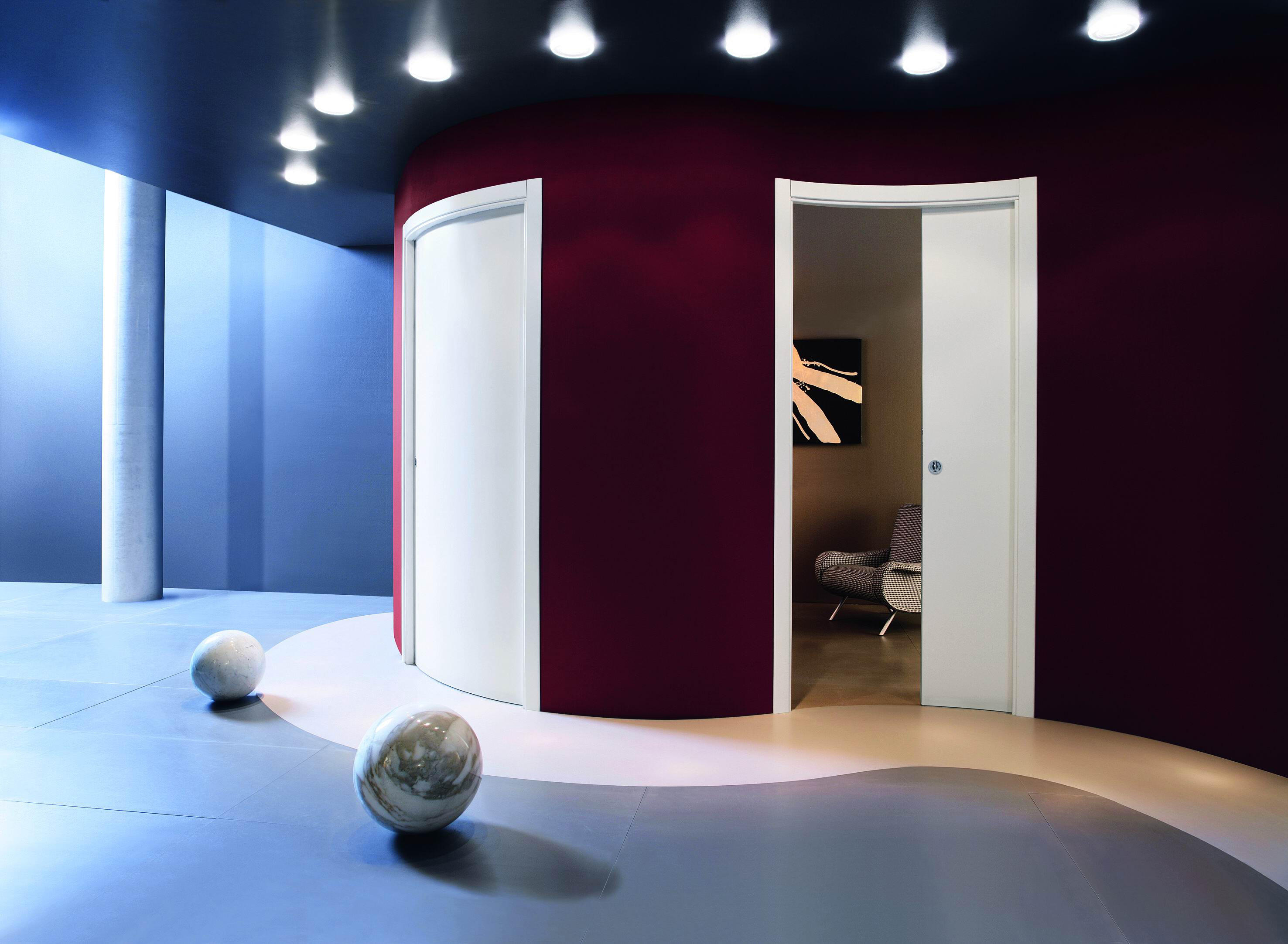 Châssis, porte et habillage bois Circular ECLISSE, pour porte de ...