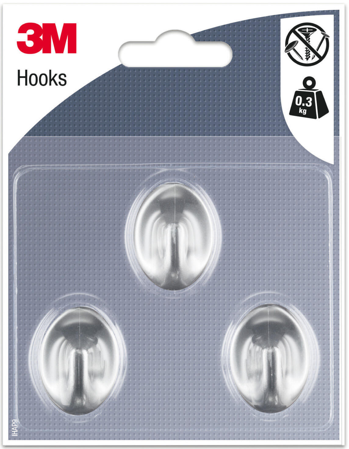 Lot de 3 crochets adhésifs 1 tête crochet standard 3M | Leroy Merlin