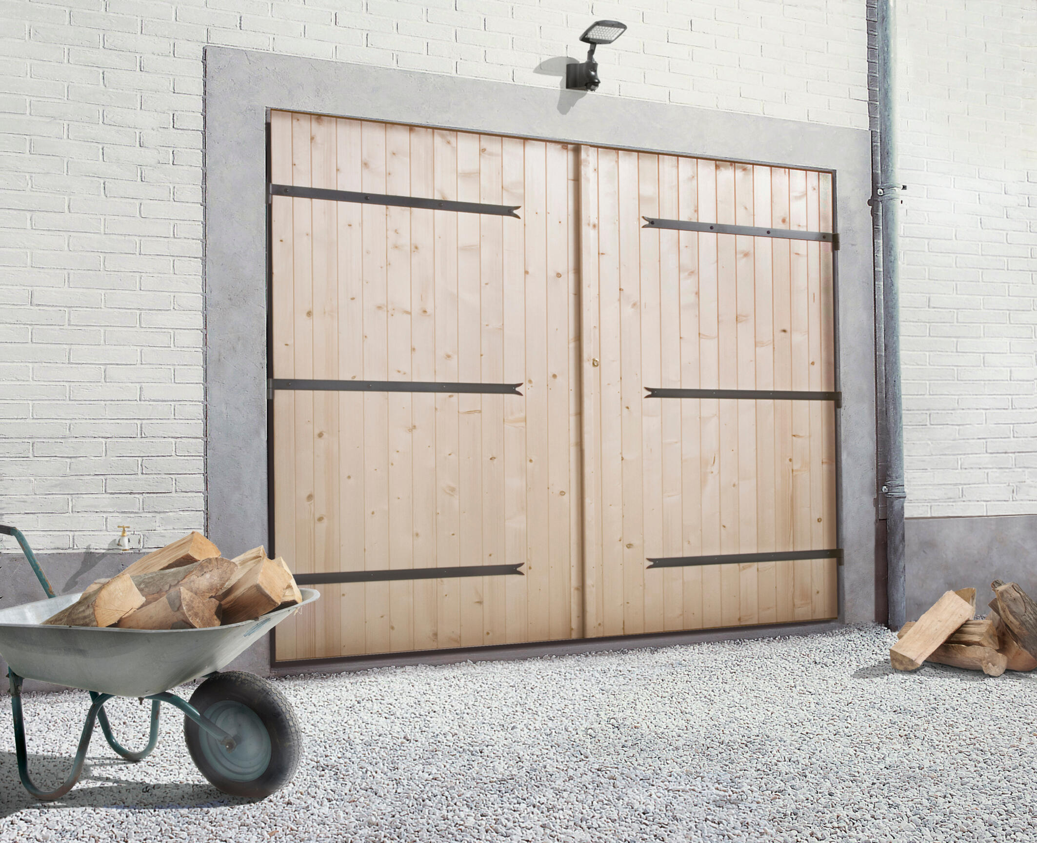 Porte de garage battante 2 vantaux manuelle PRIMO H.200 x l.240 cm ...