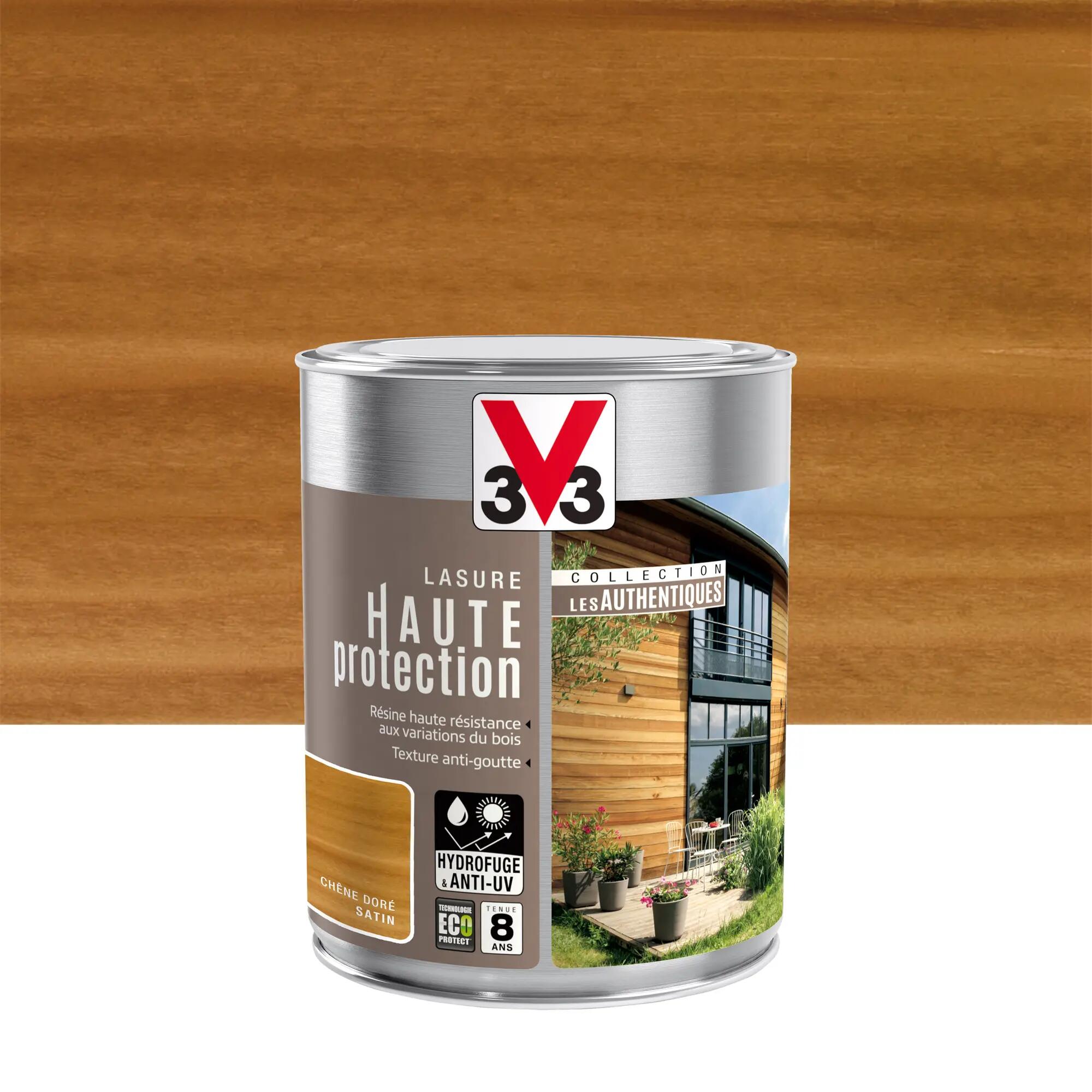 Lasure V33 Hp les authentiques 8 ans chêne doré satiné 1 l | Leroy Merlin