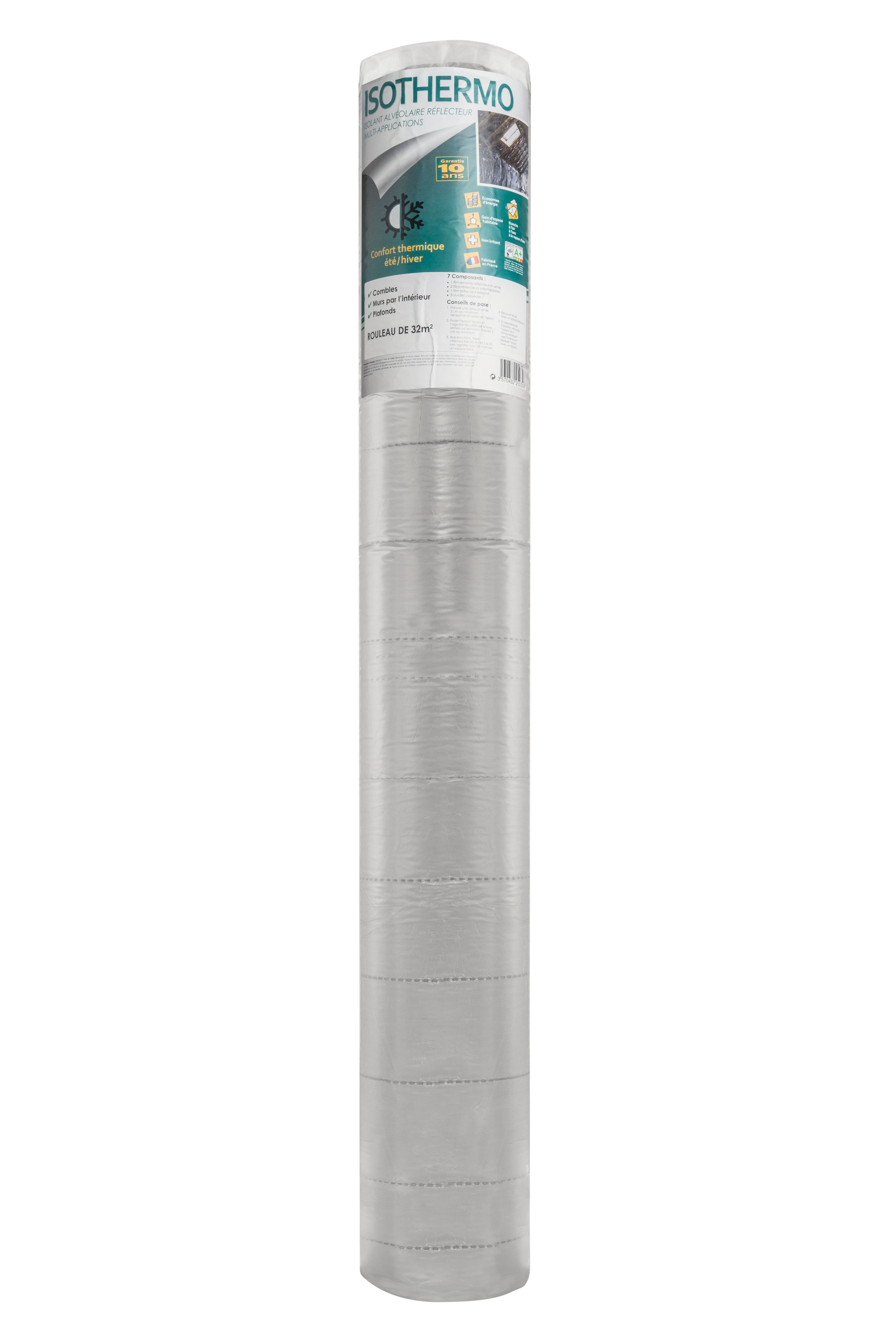 Rouleau polyéthylène Isothermo ACTIS l.1.6 m x L.20 m x Ep.40 mm, Rr1 à ...