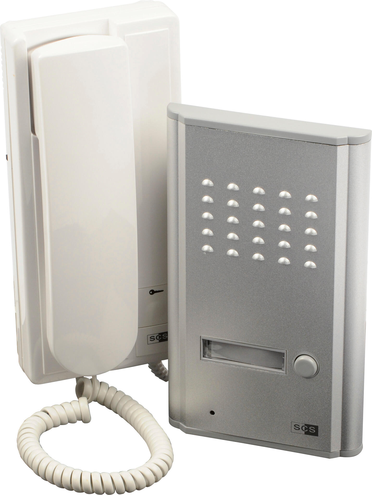 Citofono con filo SCS SENTINEL AUDIOKIT 3208D 2 fili 1 pulsante bianco ...