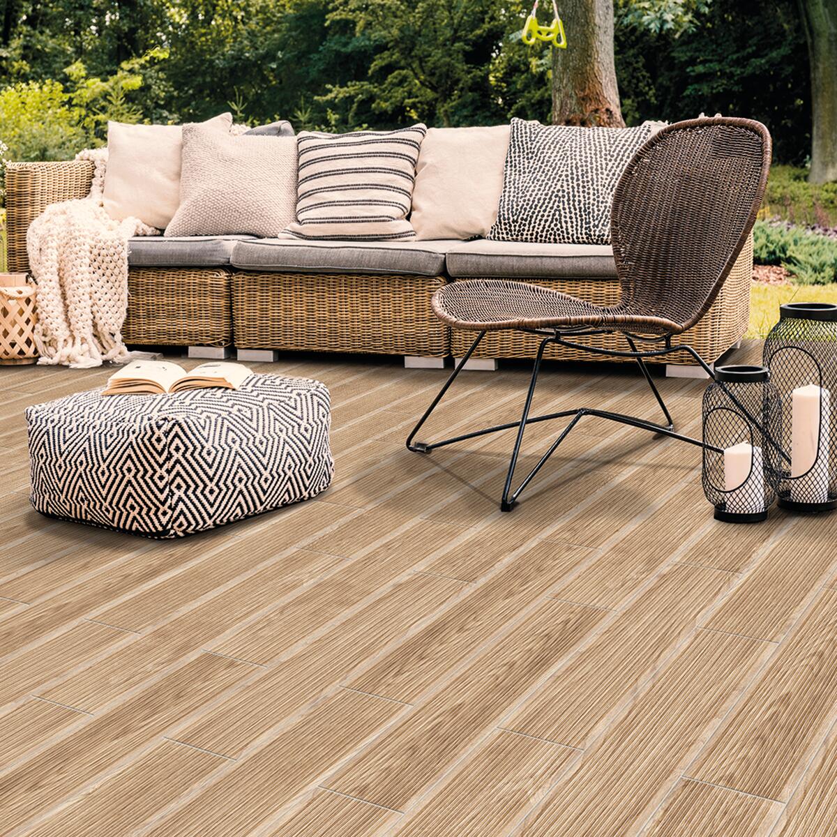 Gres porcellanato effetto legno per esterni | Leroy Merlin