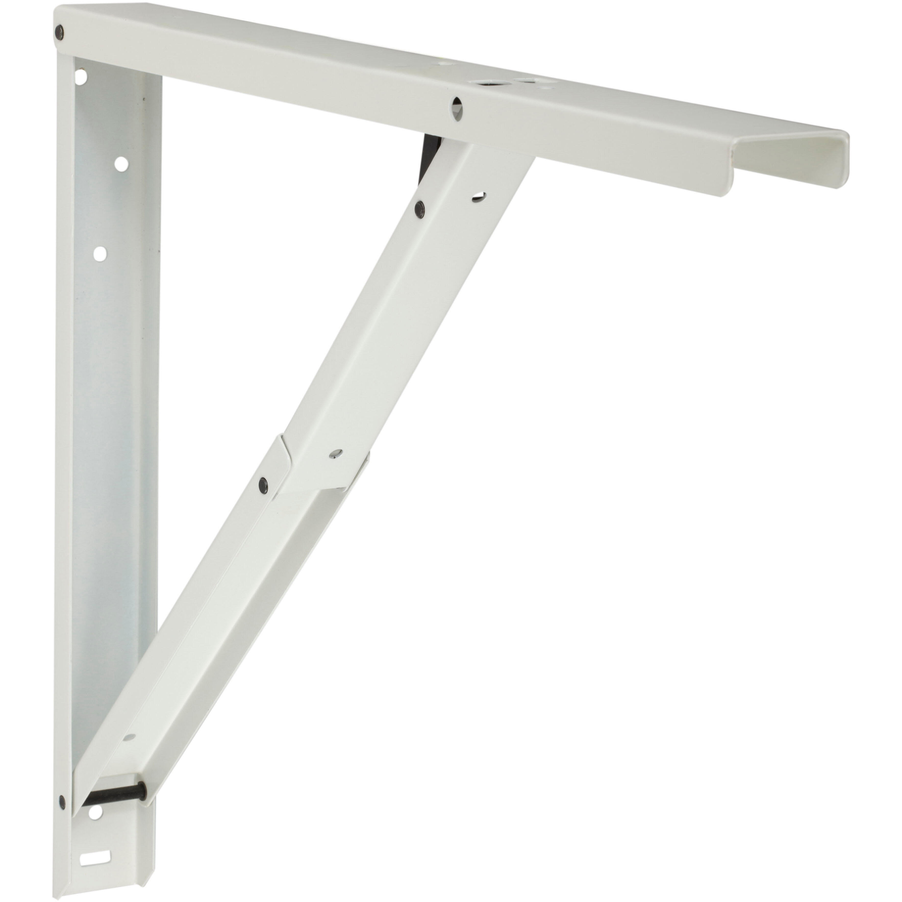 Equerre Abat-plan acier epoxy blanc, H.40 x P.52 cm | Leroy Merlin