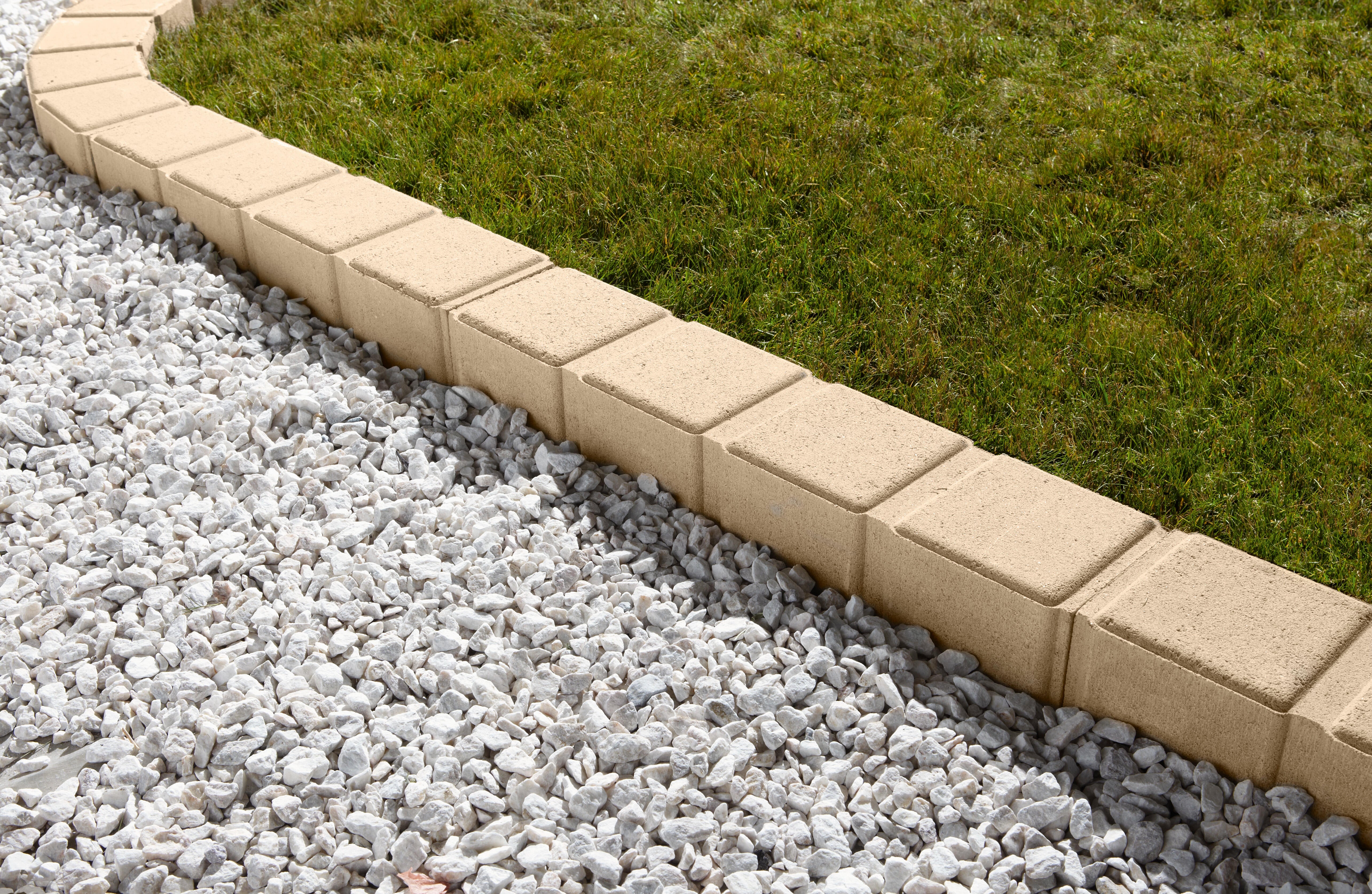 Bordure droite Seine pierre reconstituée ton pierre, H.11 x L.50 cm ...