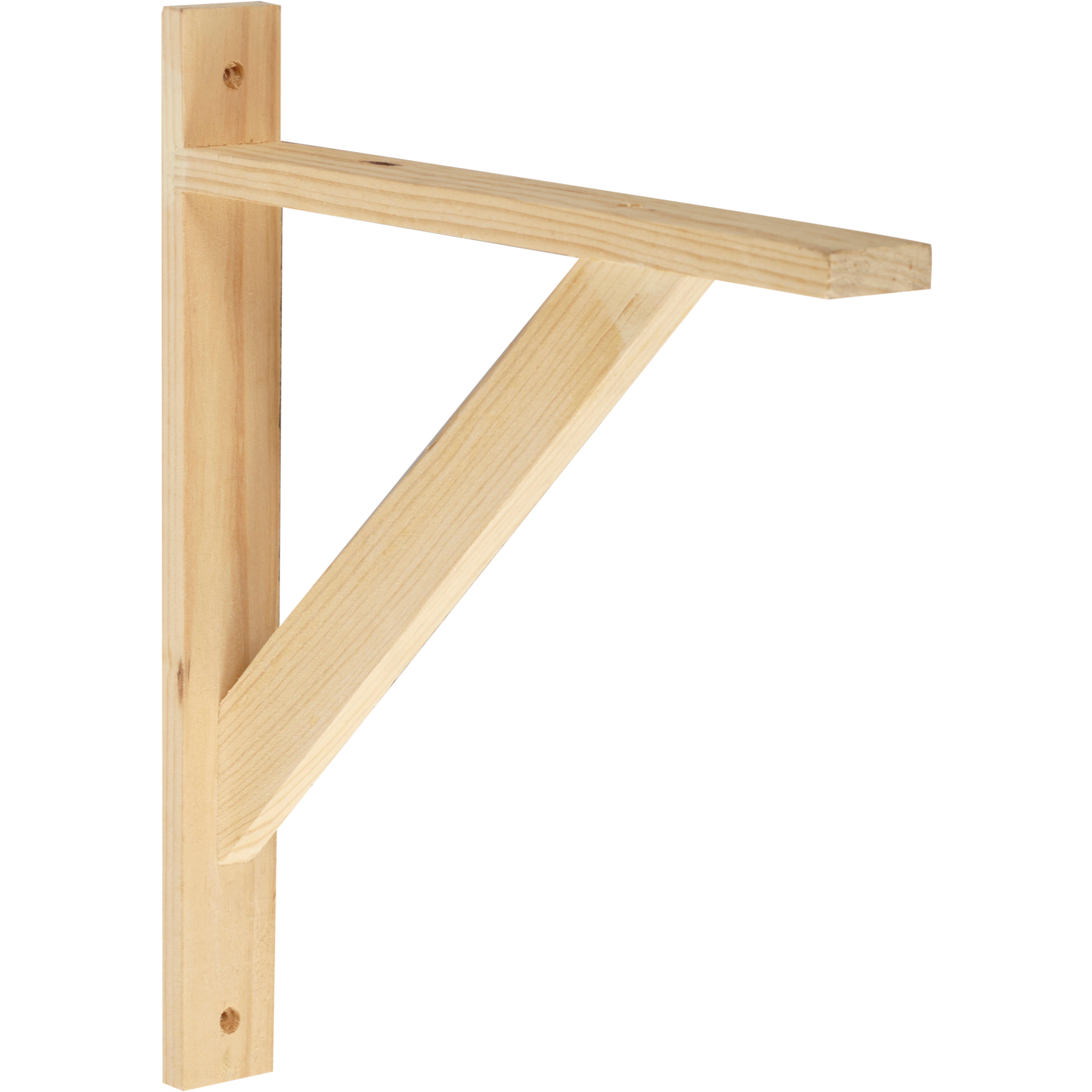 Equerre Solo bois brut naturel, H.28 x P.32 cm | Leroy Merlin