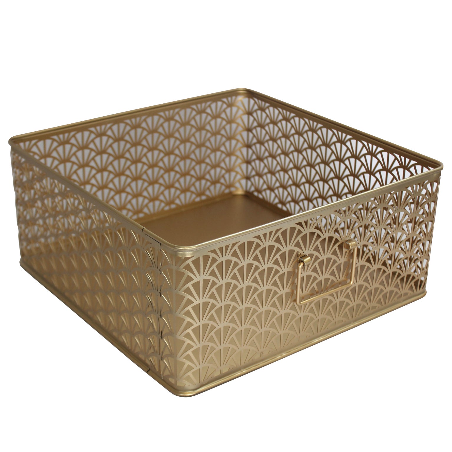 Panier BOX & BEYOND acier doré H.15 x l.31 x P.31 cm | Leroy Merlin