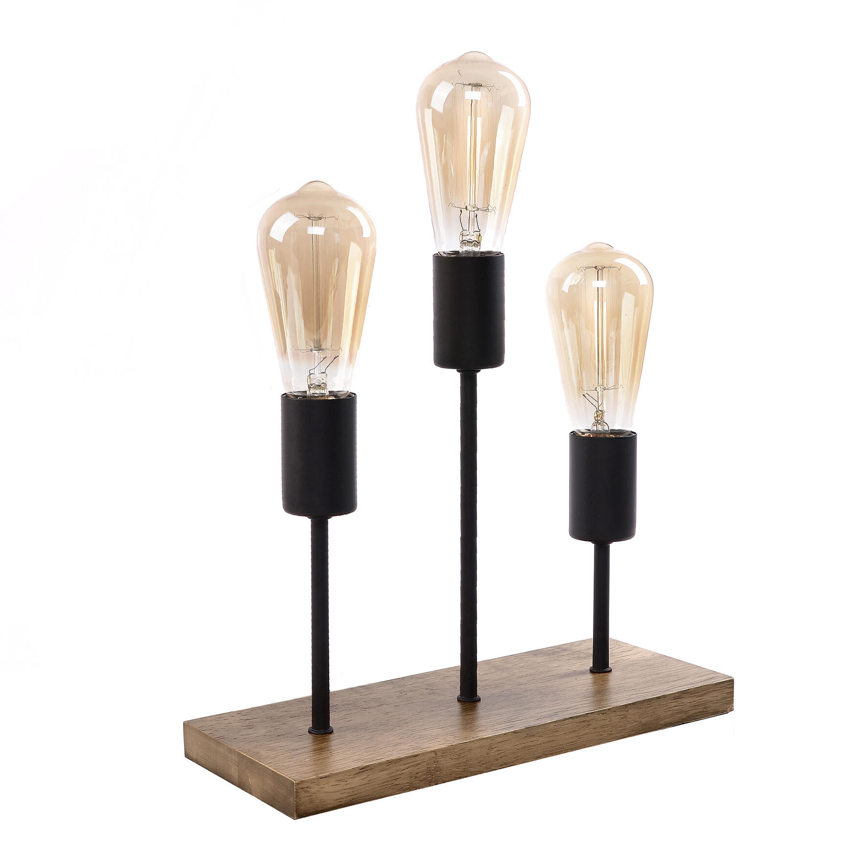Lampe e27 bois noir, SEYNAVE Floride H.25 cm | Leroy Merlin