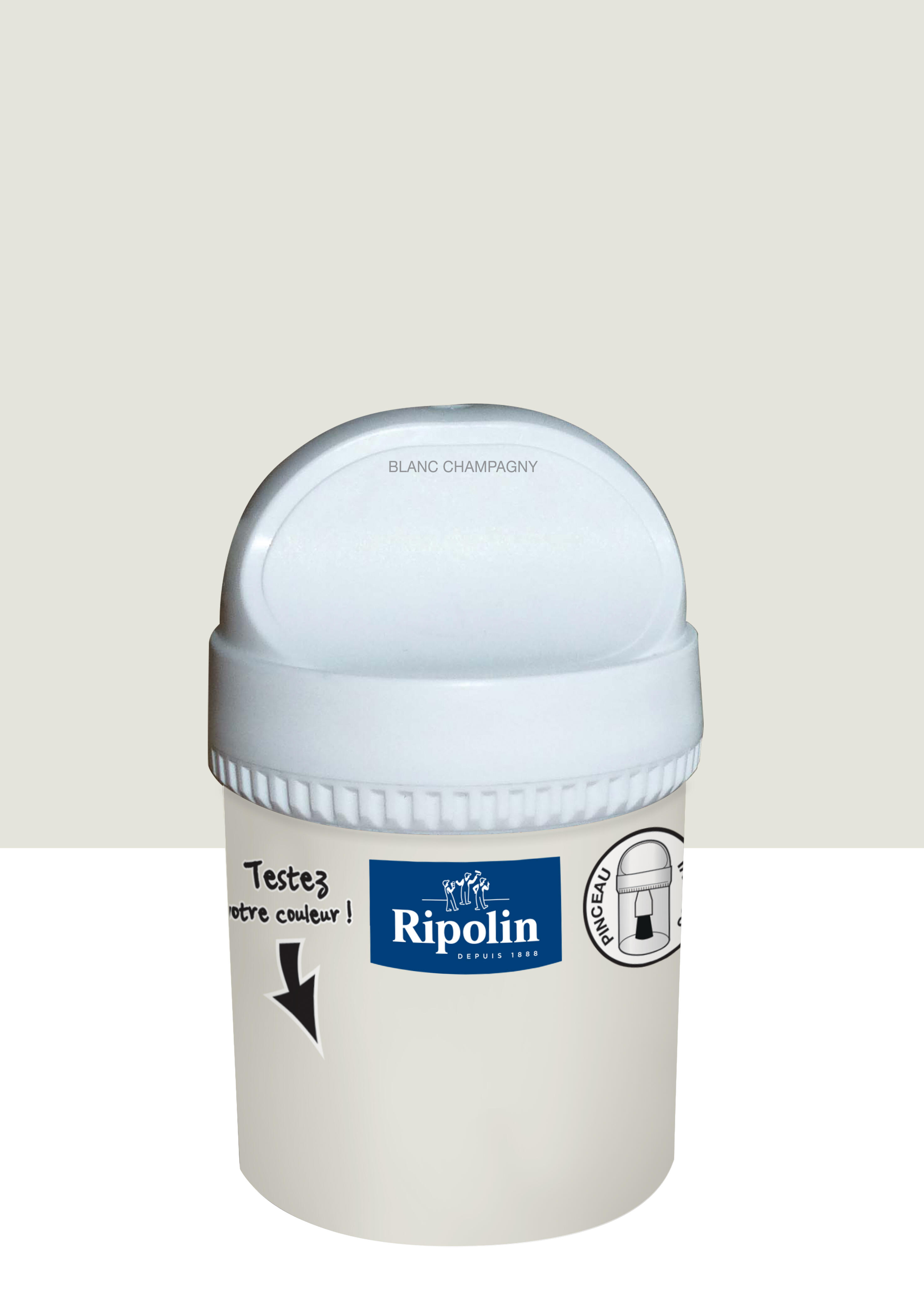 Testeur peinture blanc champagny satiné Intérieur RIPOLIN 75 ml | Leroy ...
