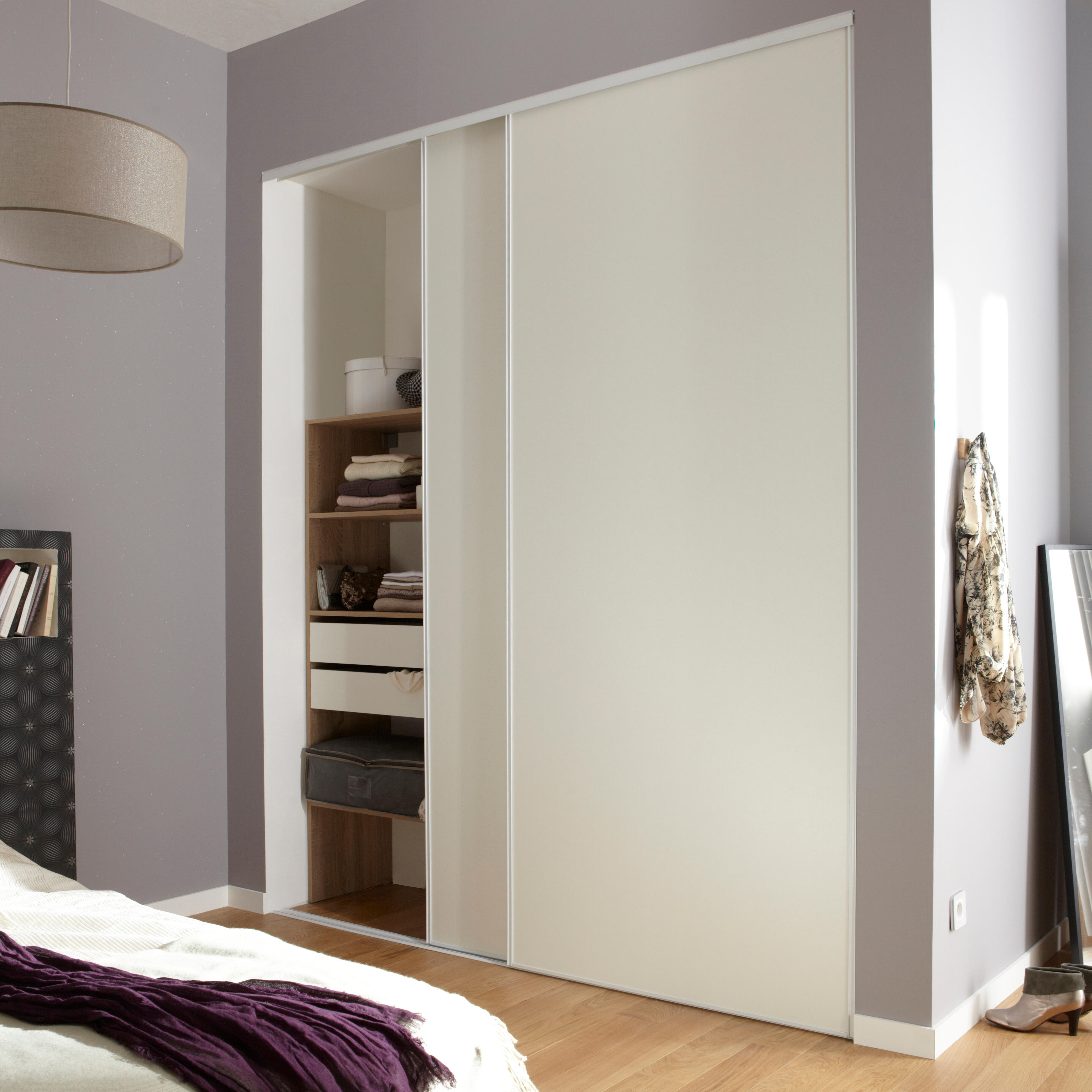 Portes de placard coulissantes 2 portes blanc l210xH250cm | Leroy Merlin