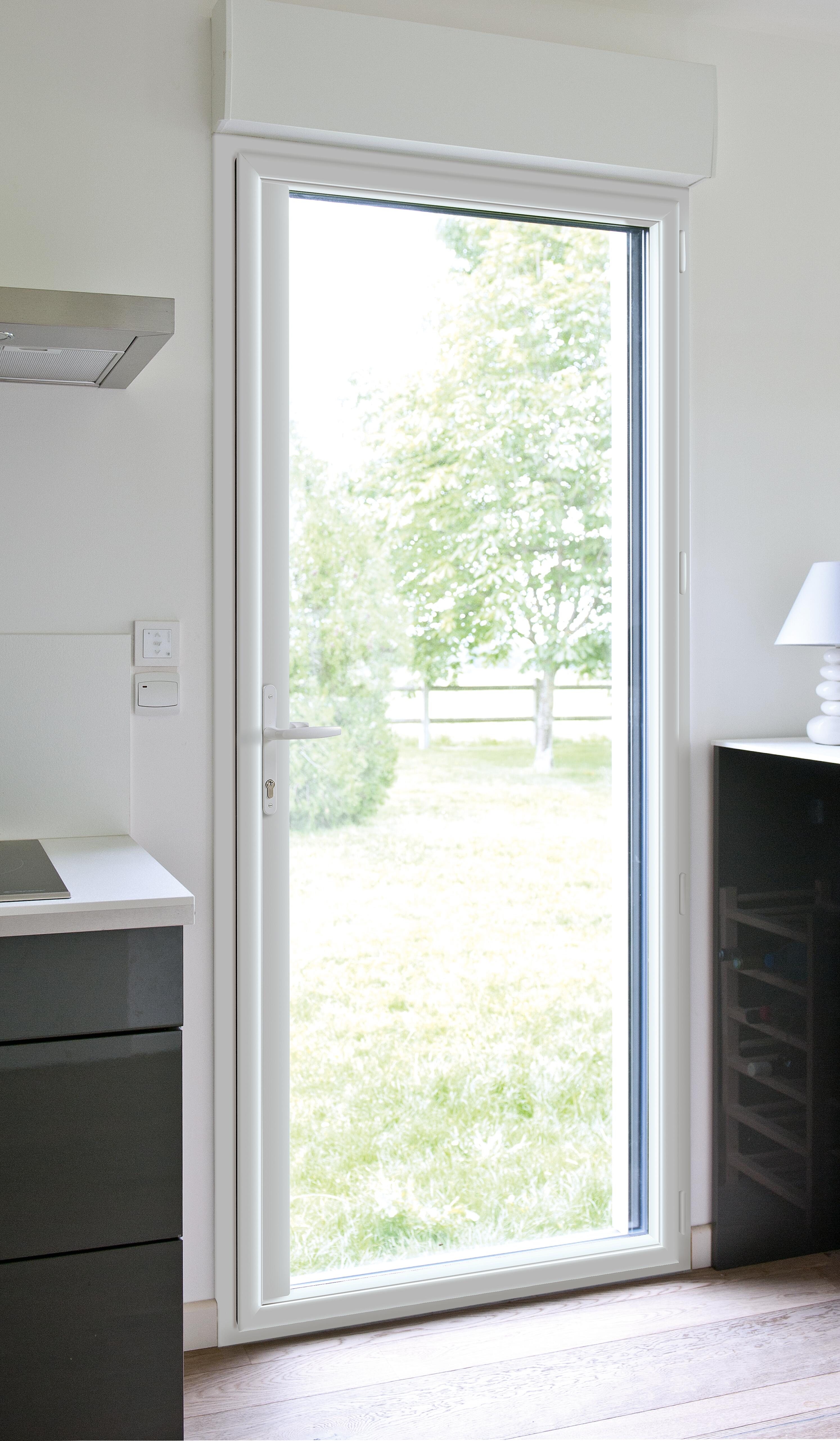 Porte-fenêtre aluminium sur mesure Milan, avec volet roulant intégré ...