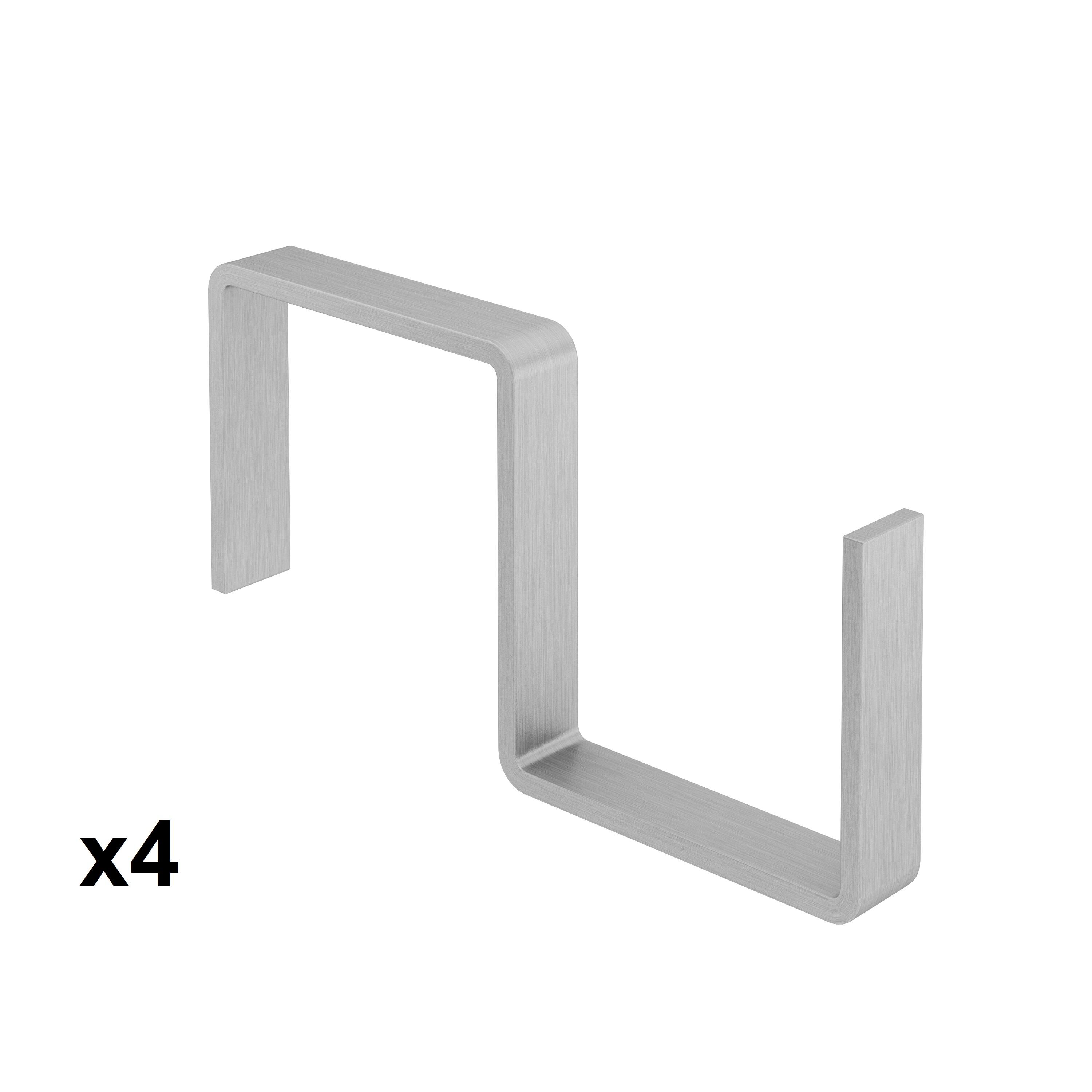 Crochet pour barre de crédence, gris / argent chromé DELINIA ID | Leroy ...