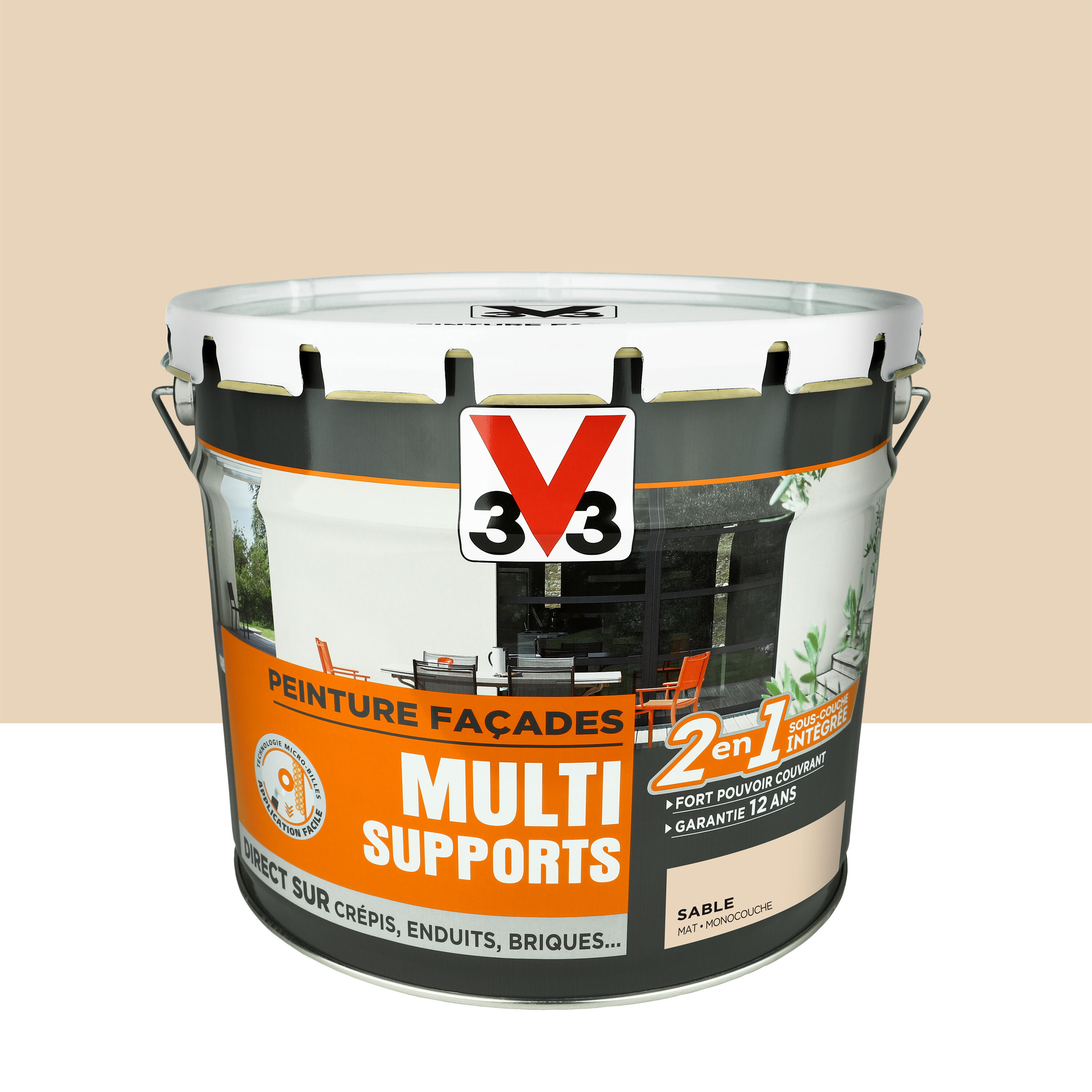 Multi supports V33 sable mat 10l | Leroy Merlin