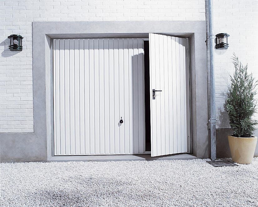 Porte de garage manuelle basculante + porte d’entrée | Leroy Merlin