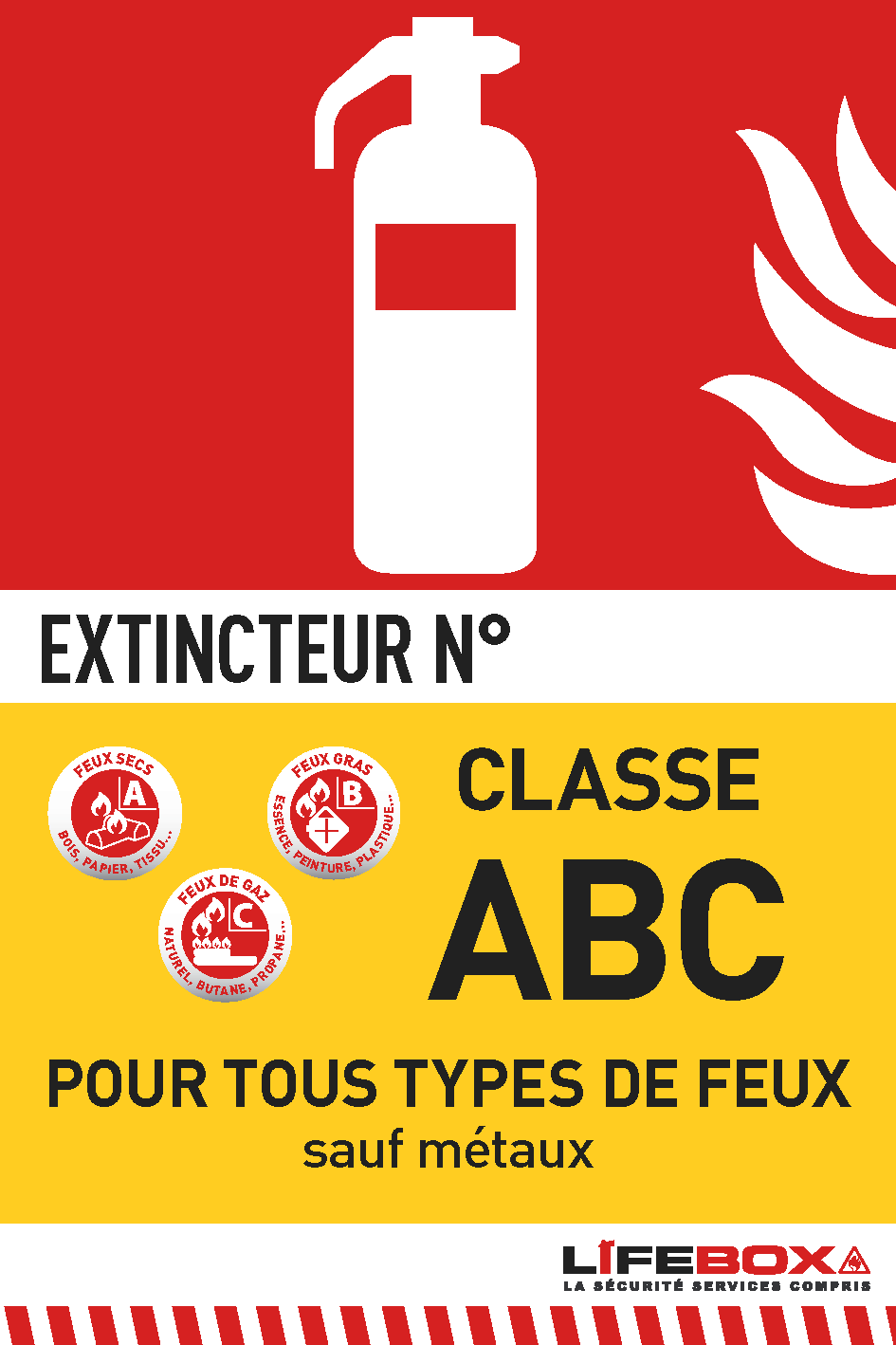 Panneau de signalétique extincteur classe abc LIFEBOX pvc | Leroy Merlin