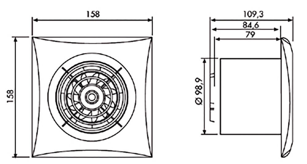 Aérateur intermittent à minuterie S&P Silent 100 100 mm | Leroy Merlin