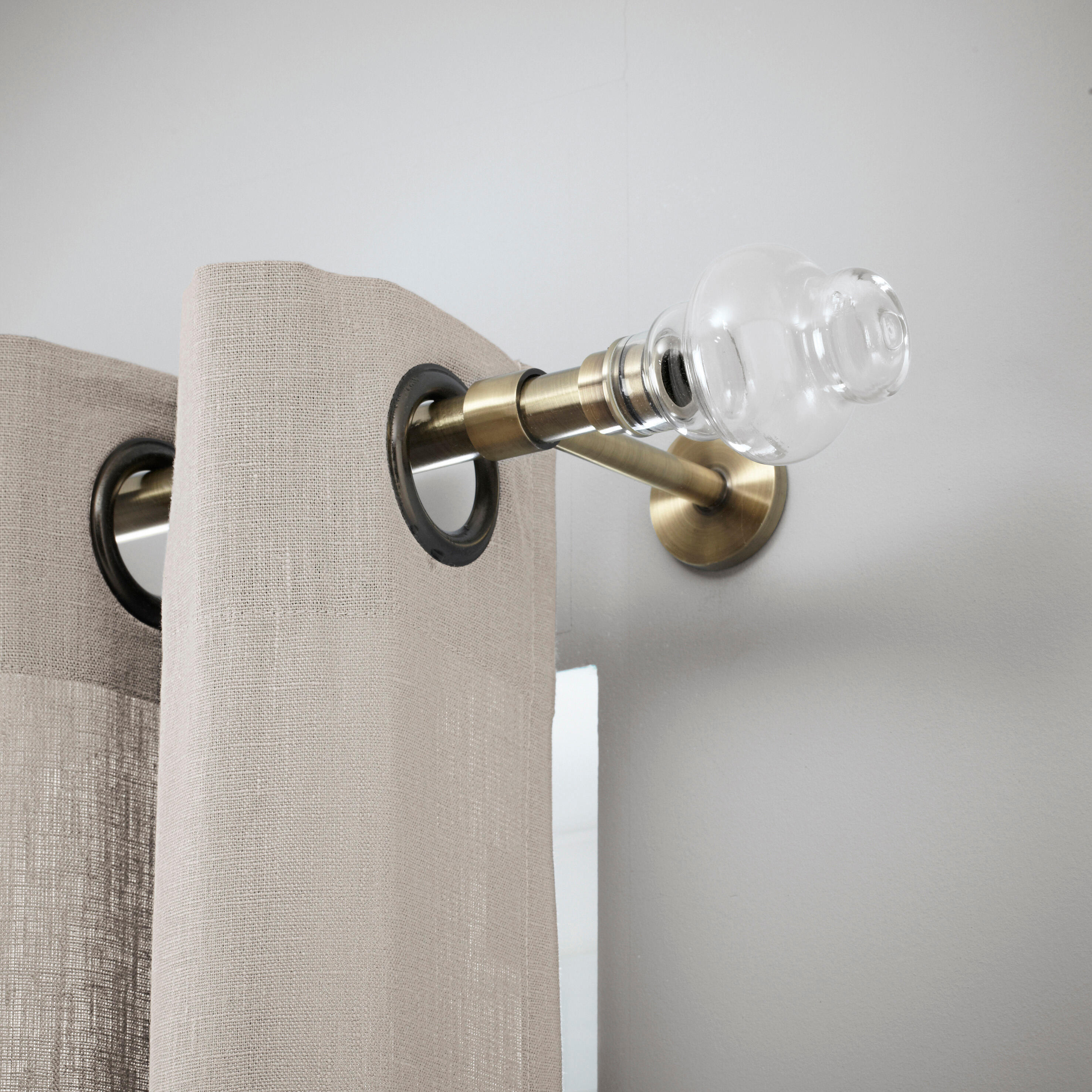 Tringle à rideau doré Chic, L.160 - 300 cm, diam.20 mm, INSPIRE | Leroy ...