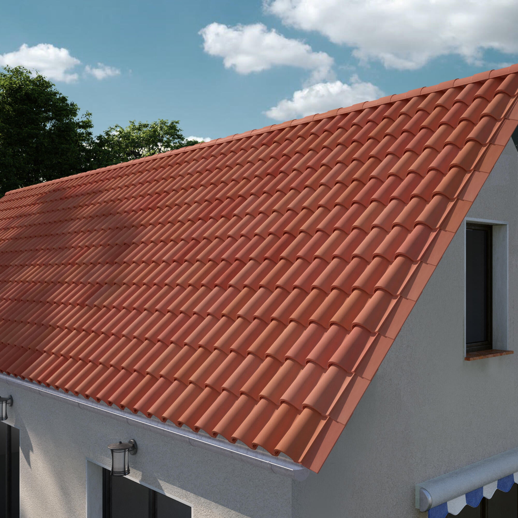 Tuile TERREAL rouge naturel 1hd | Leroy Merlin