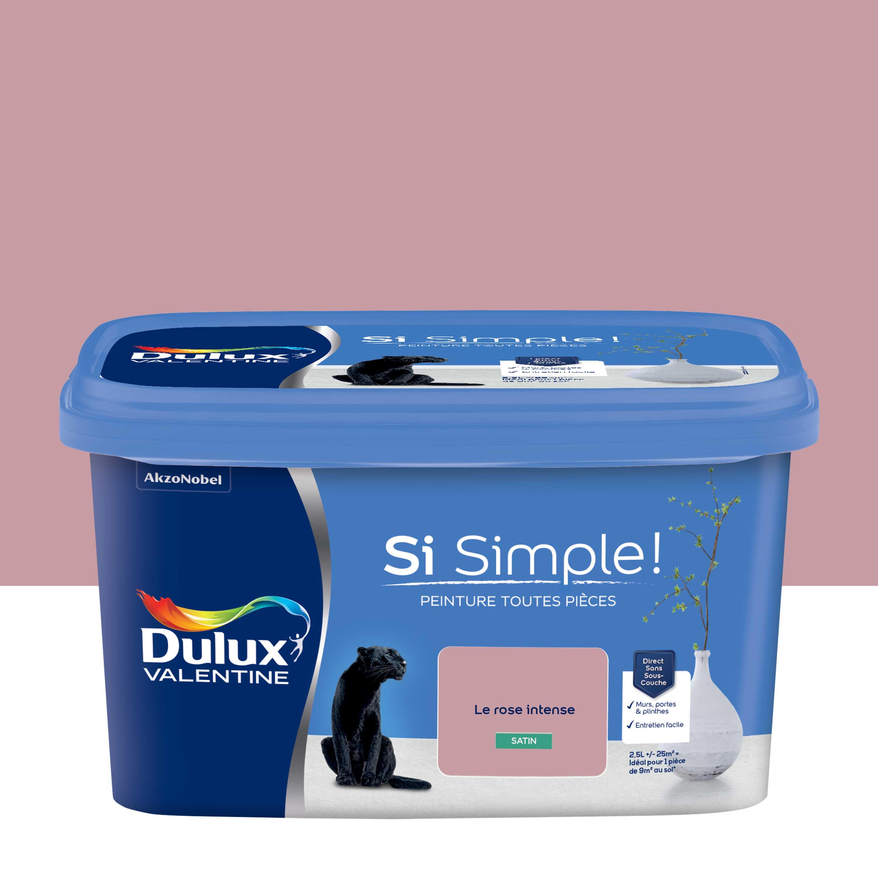 Peinture mur, boiserie rose intense satin DULUX VALENTINE Si simple ! 2 ...