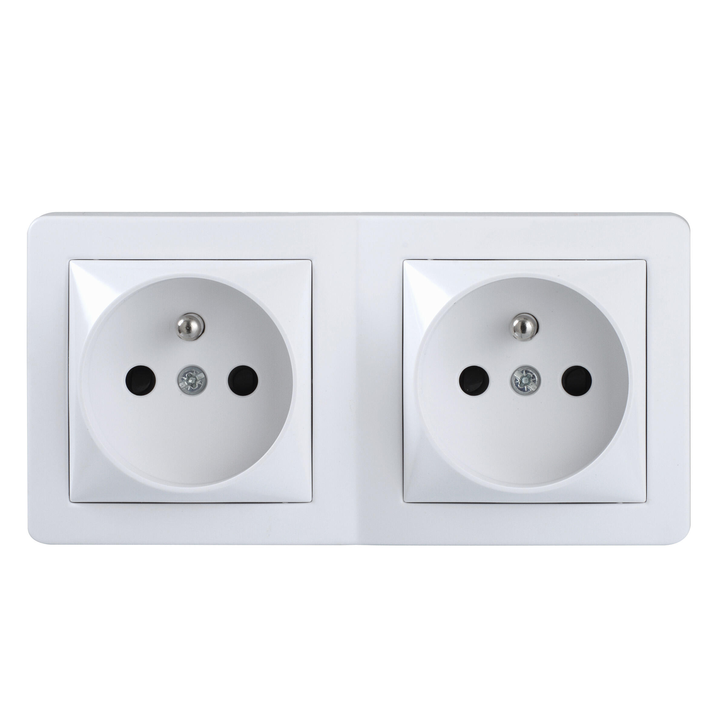 Prise double avec terre saillie complet Alréa, SCHNEIDER ELECTRIC ...