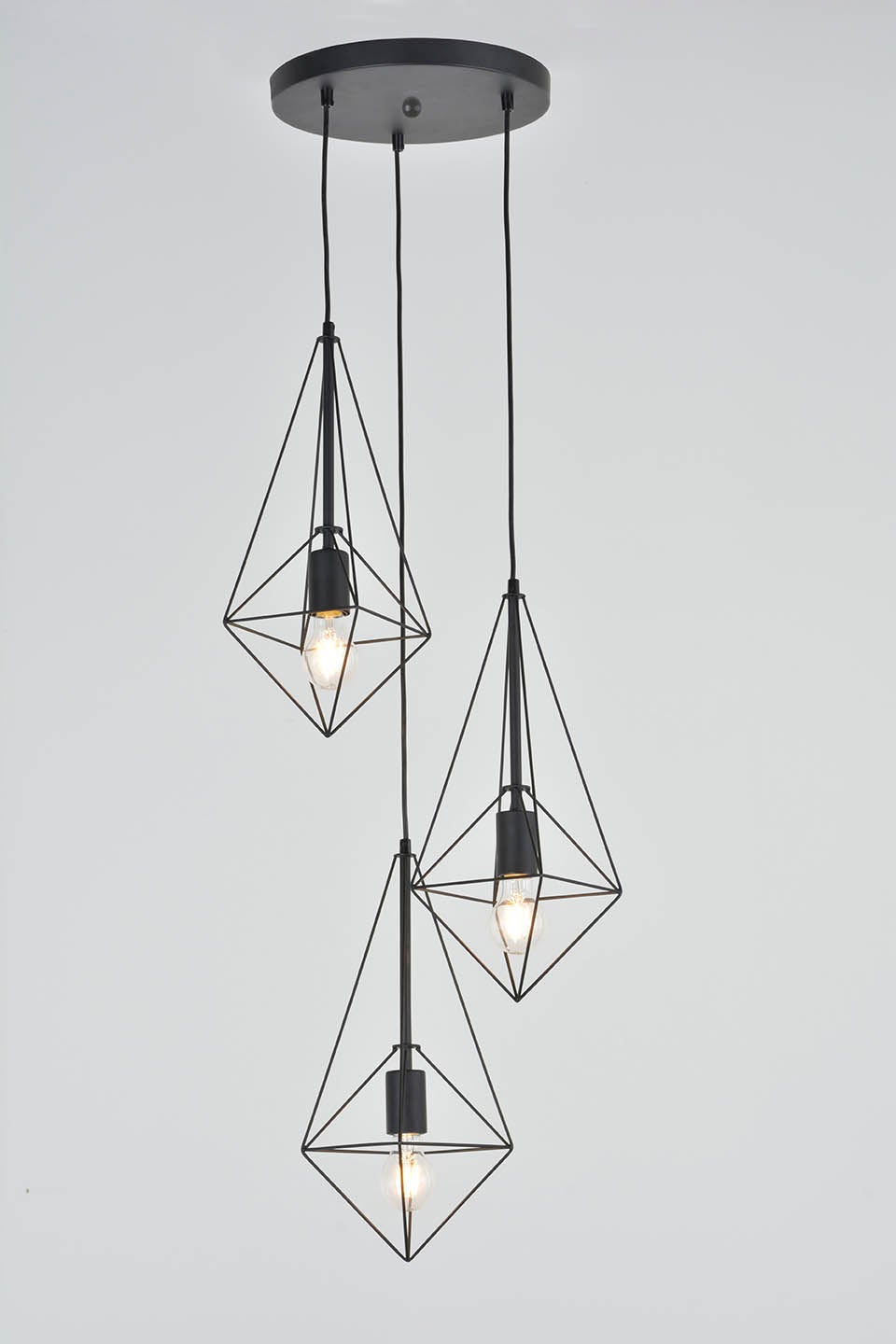 Suspension 3x e27 métal noir mat COREP Bijou D.35 cm | Leroy Merlin