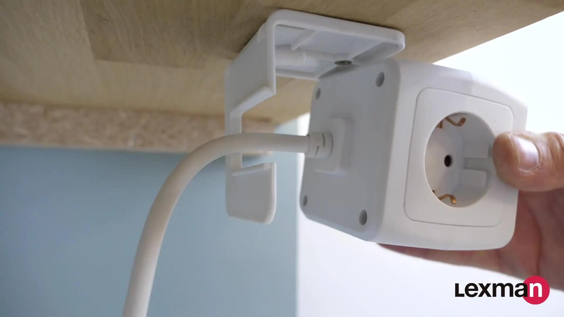 Base múltiple de 4 tomas + 2 USB de 1.5 metros LEXMAN Cube | Leroy Merlin