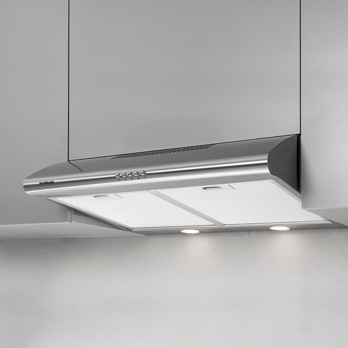 Cappa sottopensile 1201 SILVERLINE argento L 90 cm | Leroy Merlin