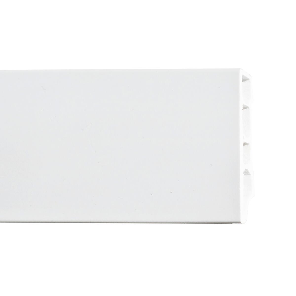 Battiscopa Square bianco ral 9010 TRAFILGREEN in pvc bianco Sp 14 mm x ...