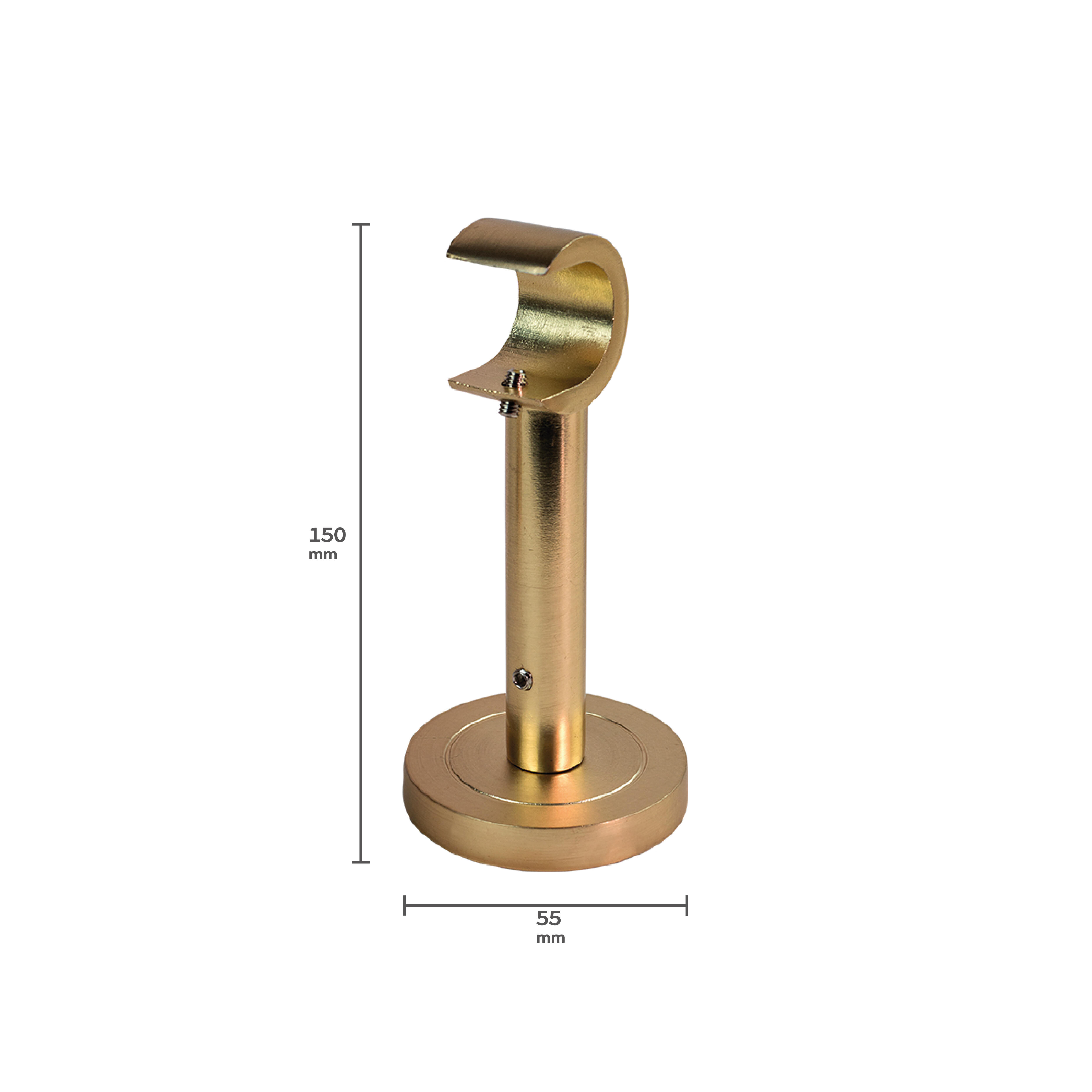 Supporto singolo aperto Ø 20 mm Manhattan in alluminio oro satinato 15 ...